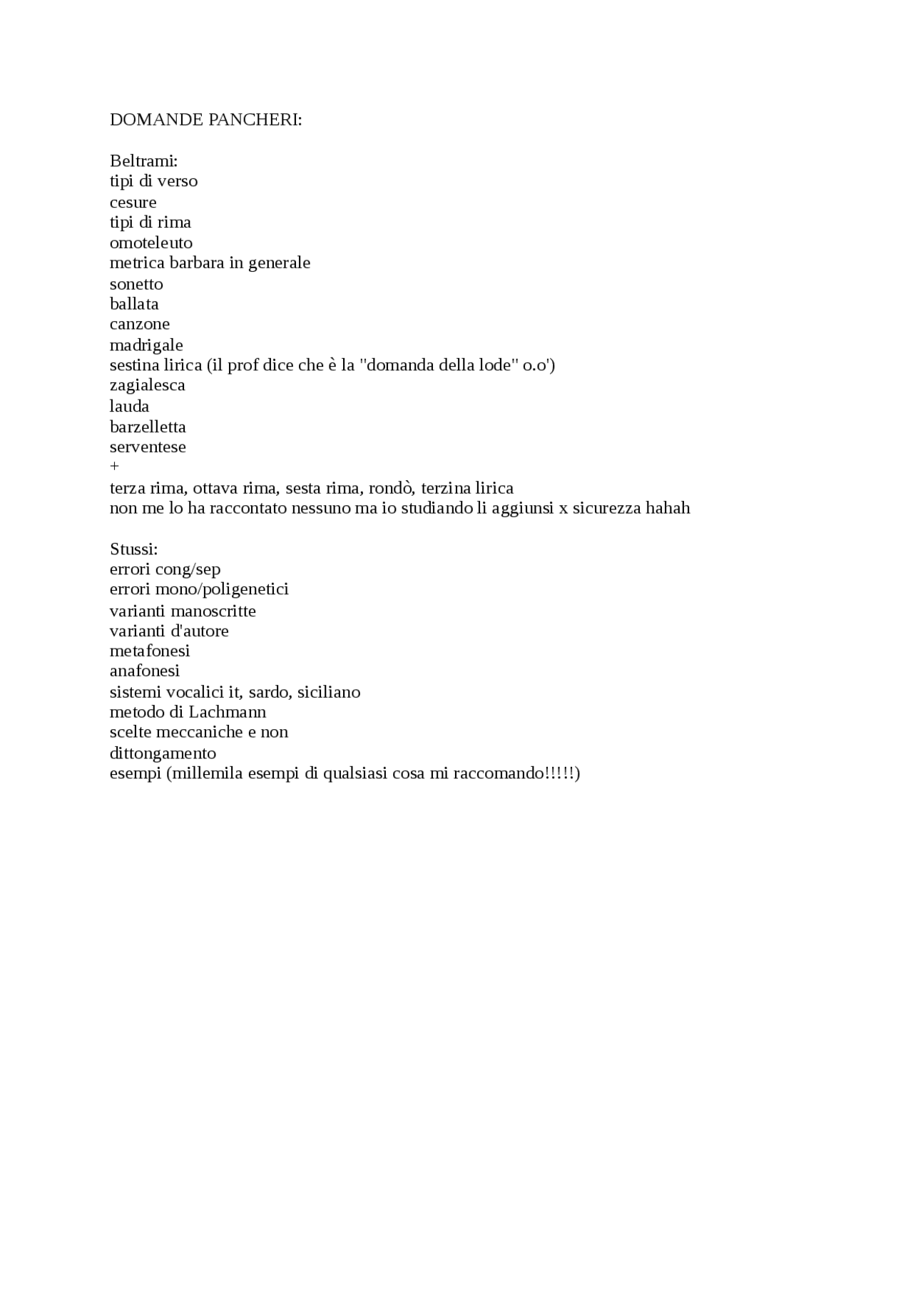 Questions Literature And History Docsity