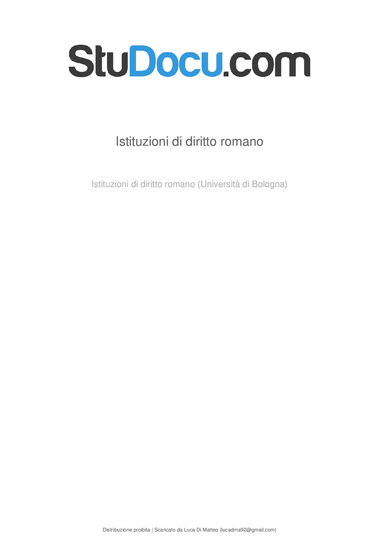 Elementi Di Diritto Romano Docsity