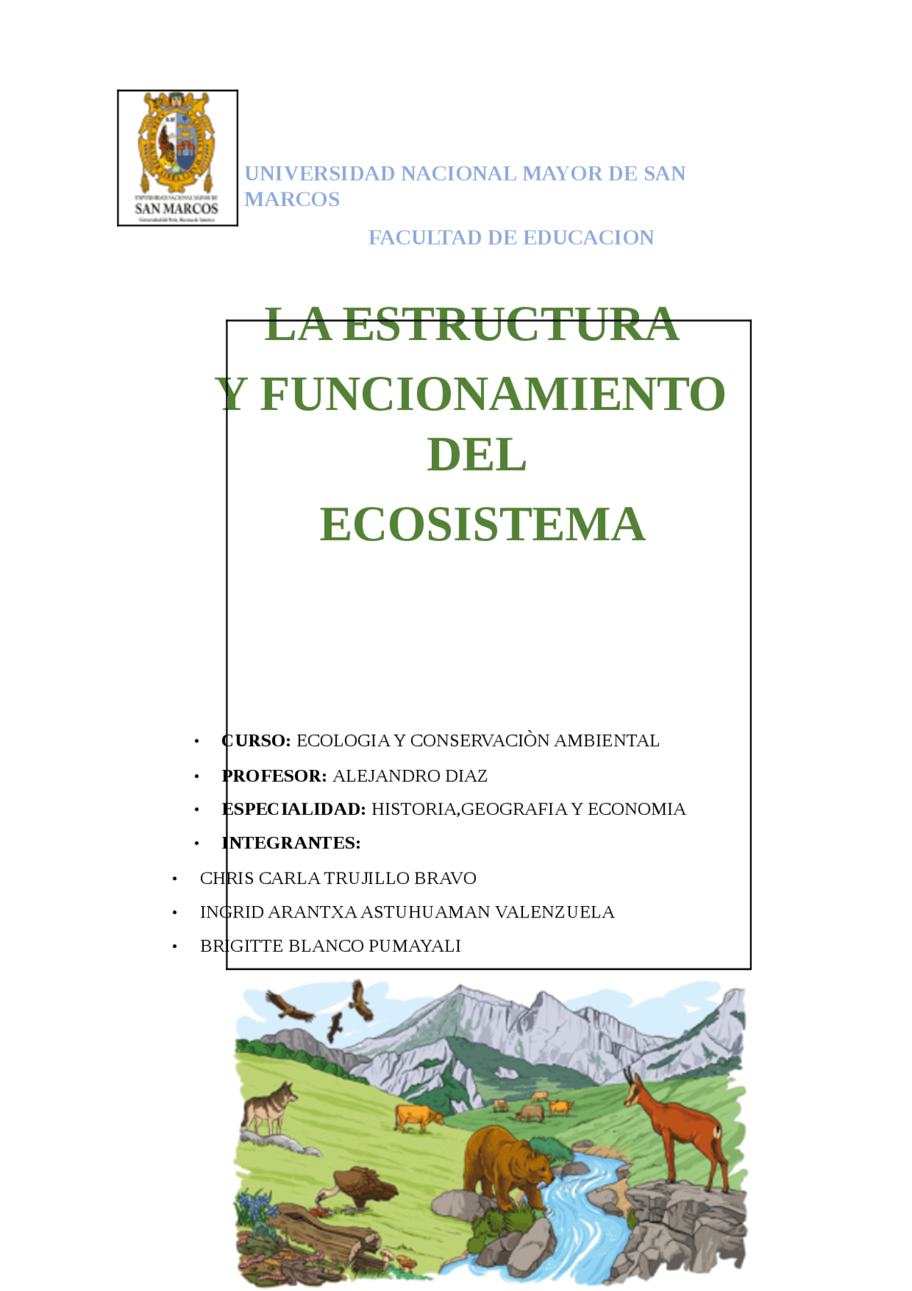 Ecosistema Estructura Y Funcionamiento Monografías Ensayos De