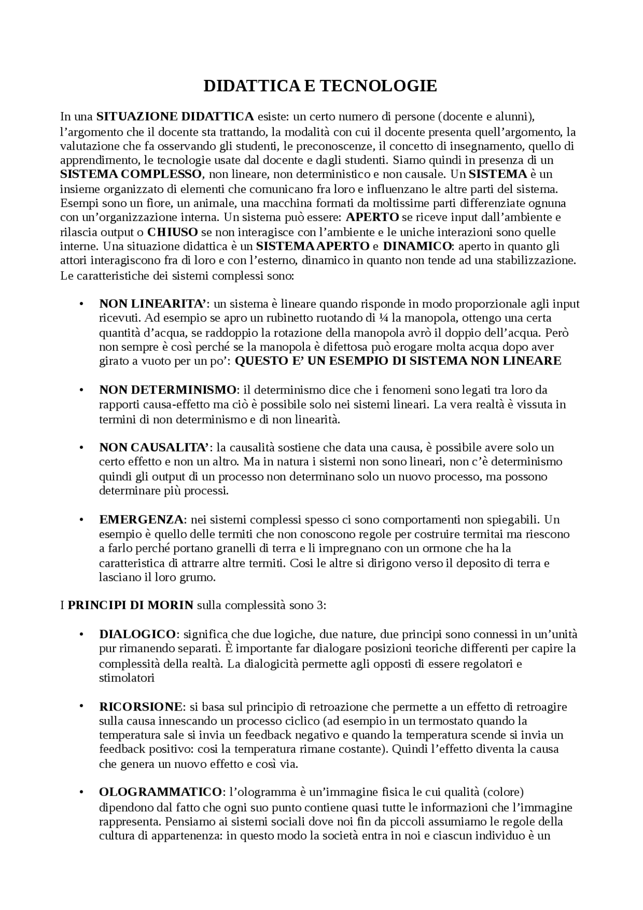 Tecnologie Intersezioni Docsity