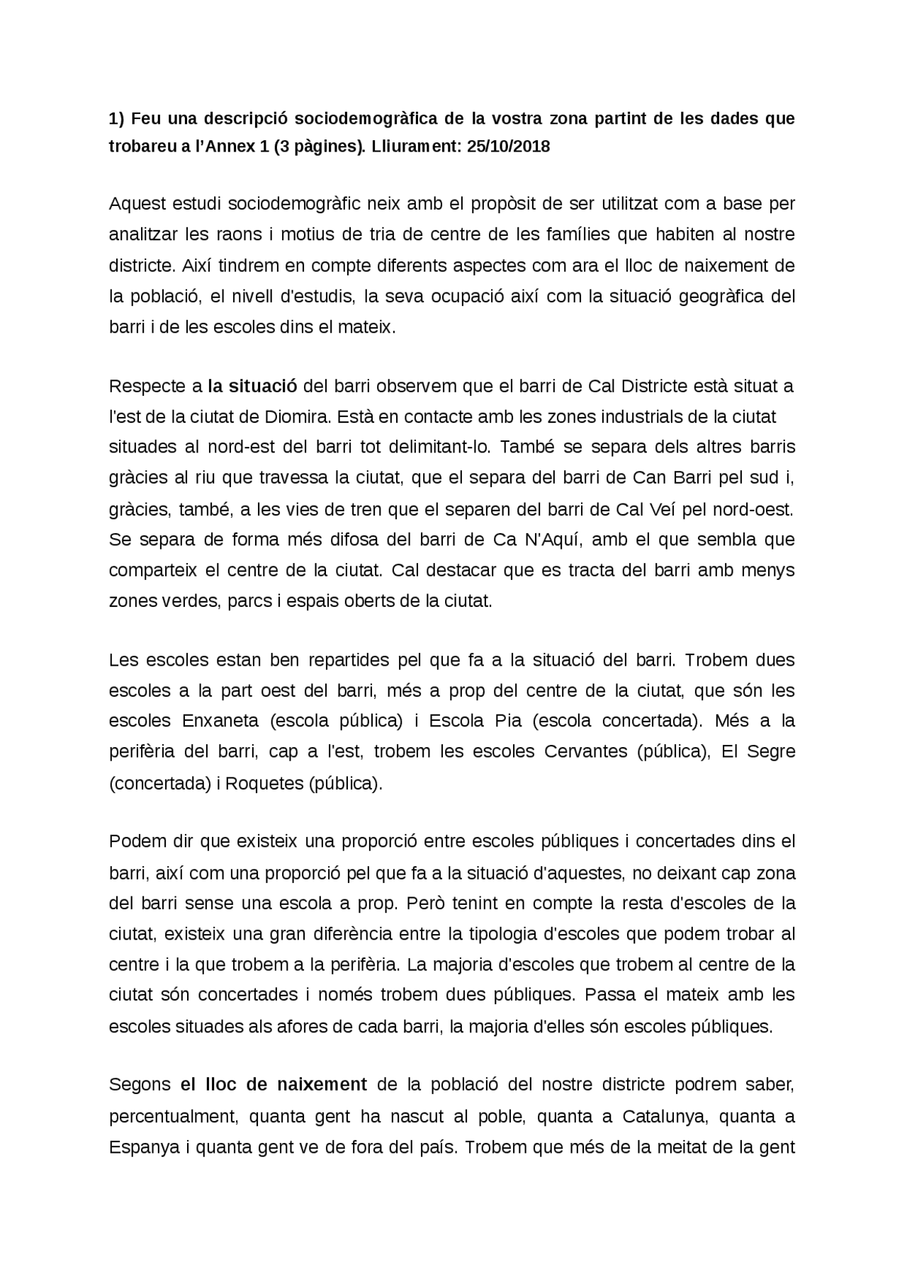 1r Treball Context Social Docsity