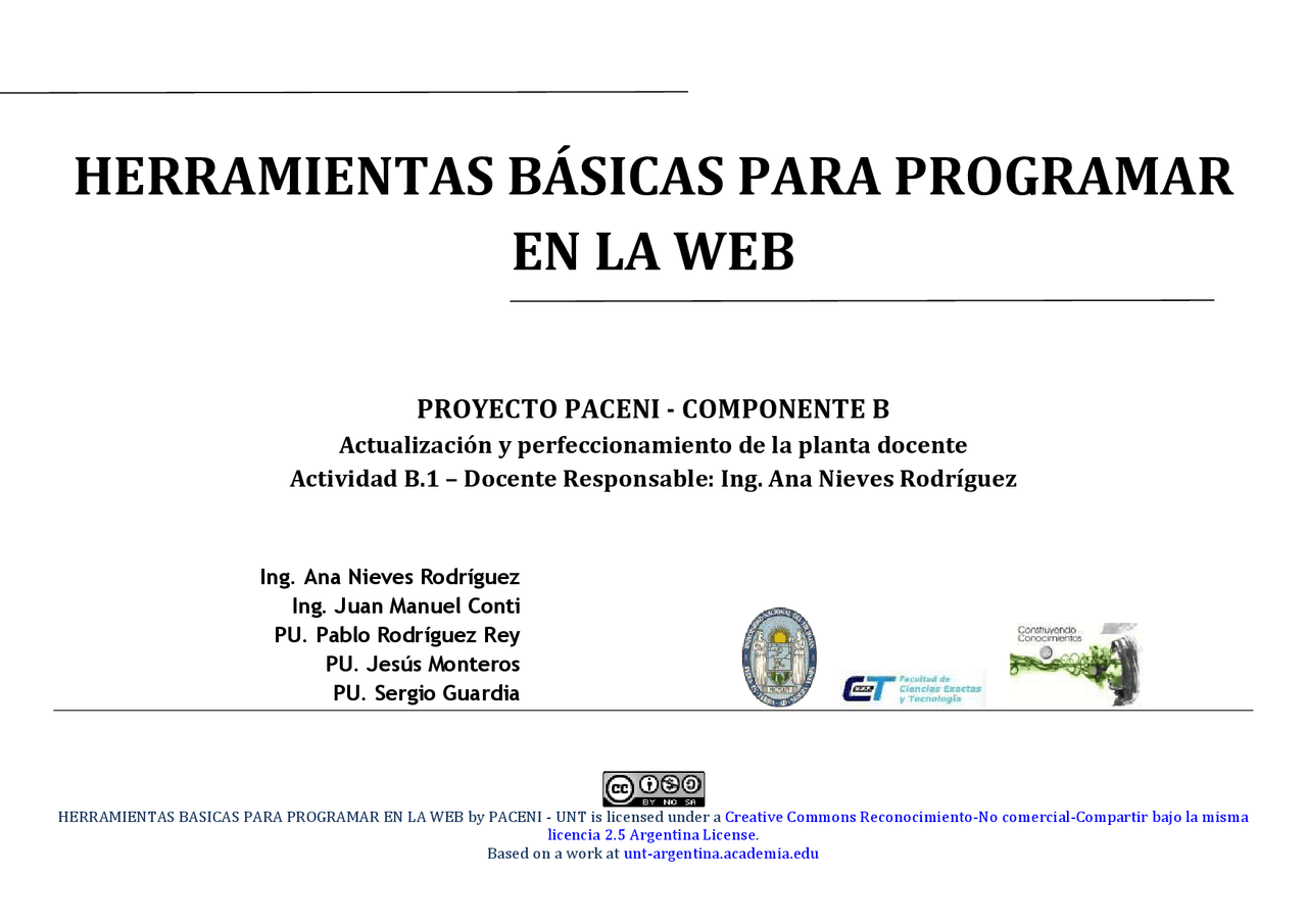 HERRAMIENTAS BASICAS PARA PROGRAMAR EN LA WEB.pdf - Docsity