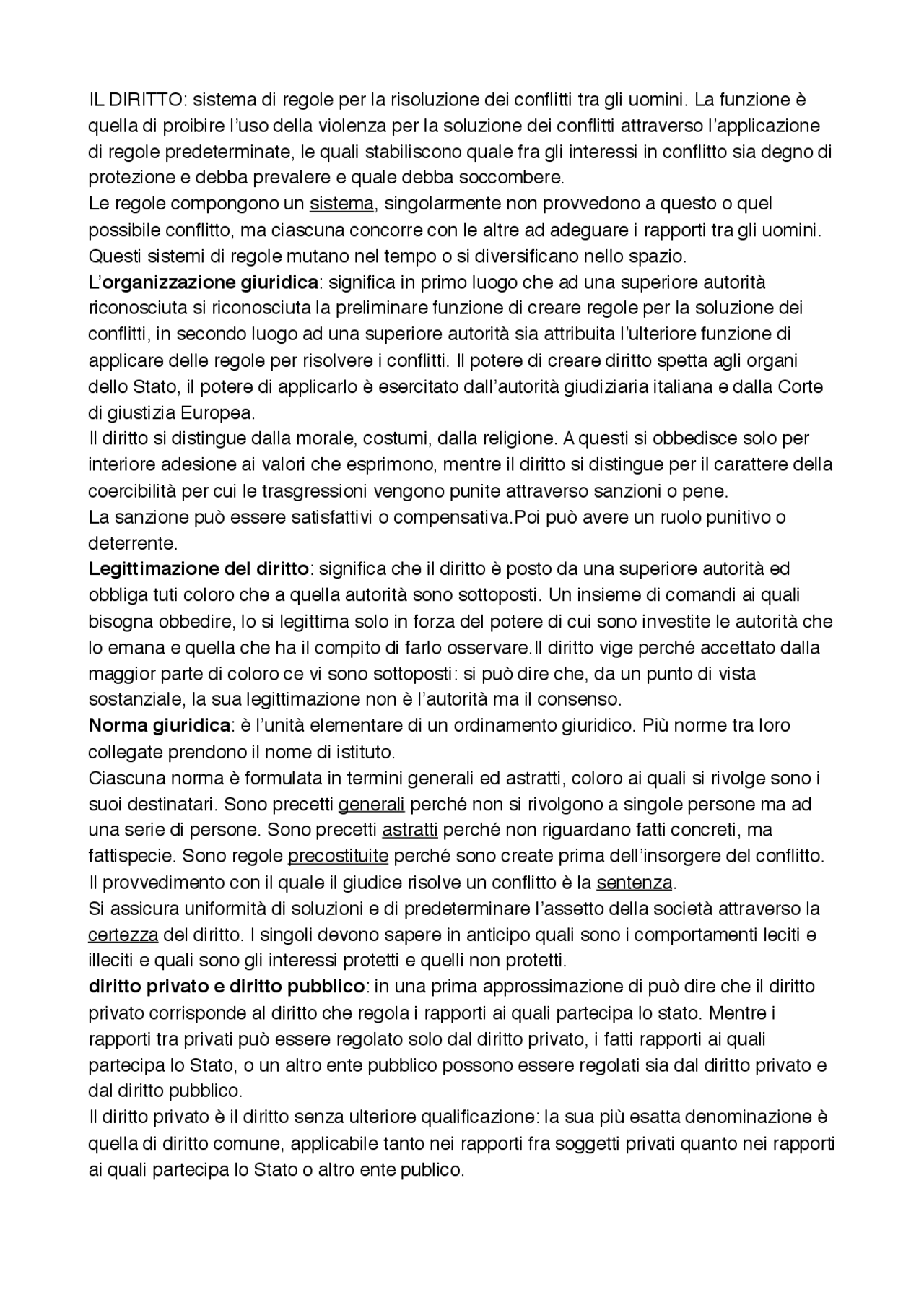 Capitolo 1 Diritto Privato Galgano Docsity