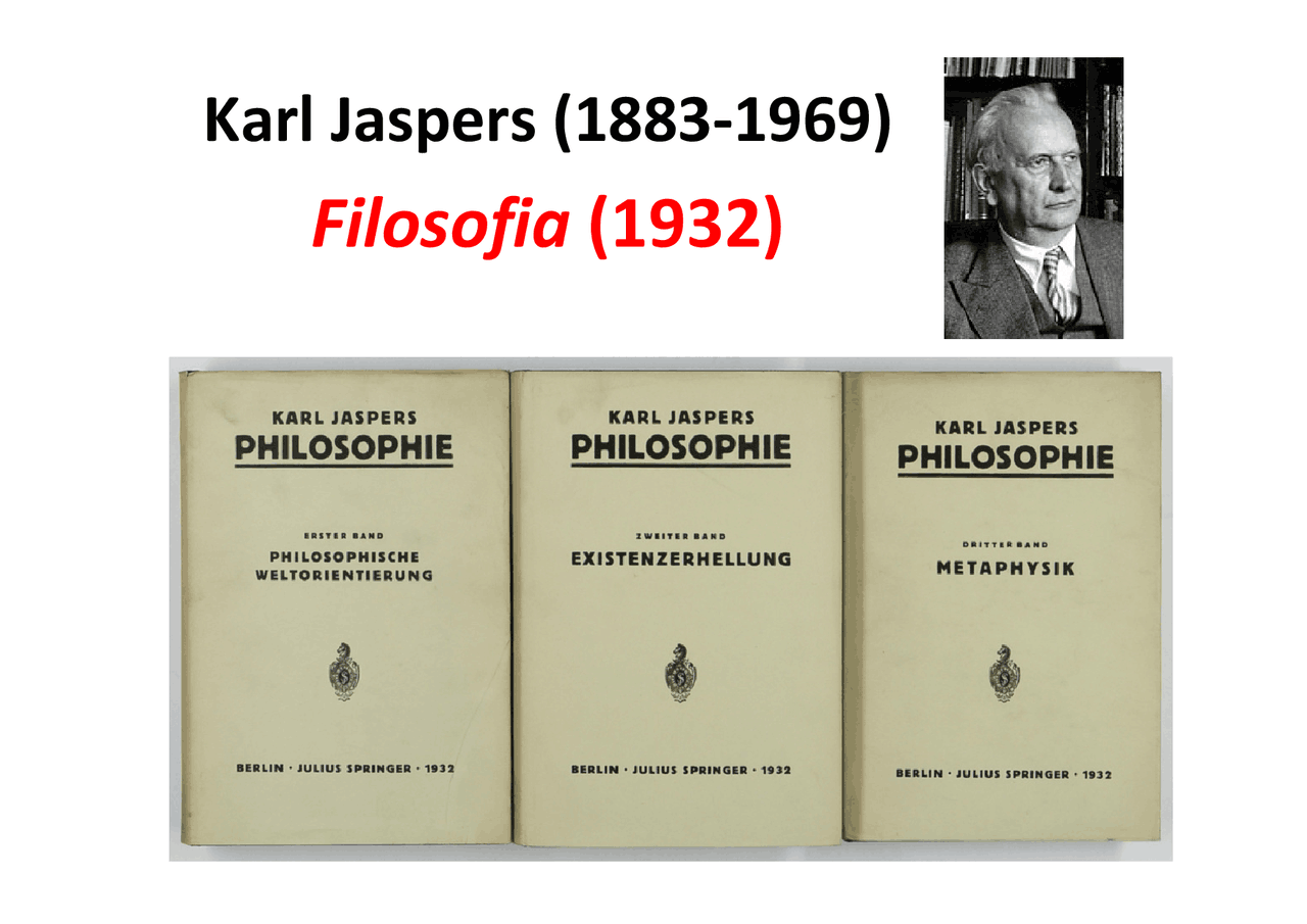 Filosofia di Karl Jaspers - Docsity
