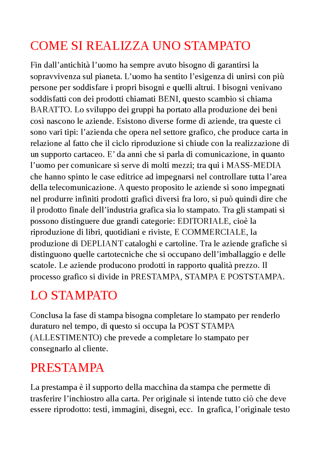 Come si realizza uno stampato | Schemi e mappe concettuali di ...