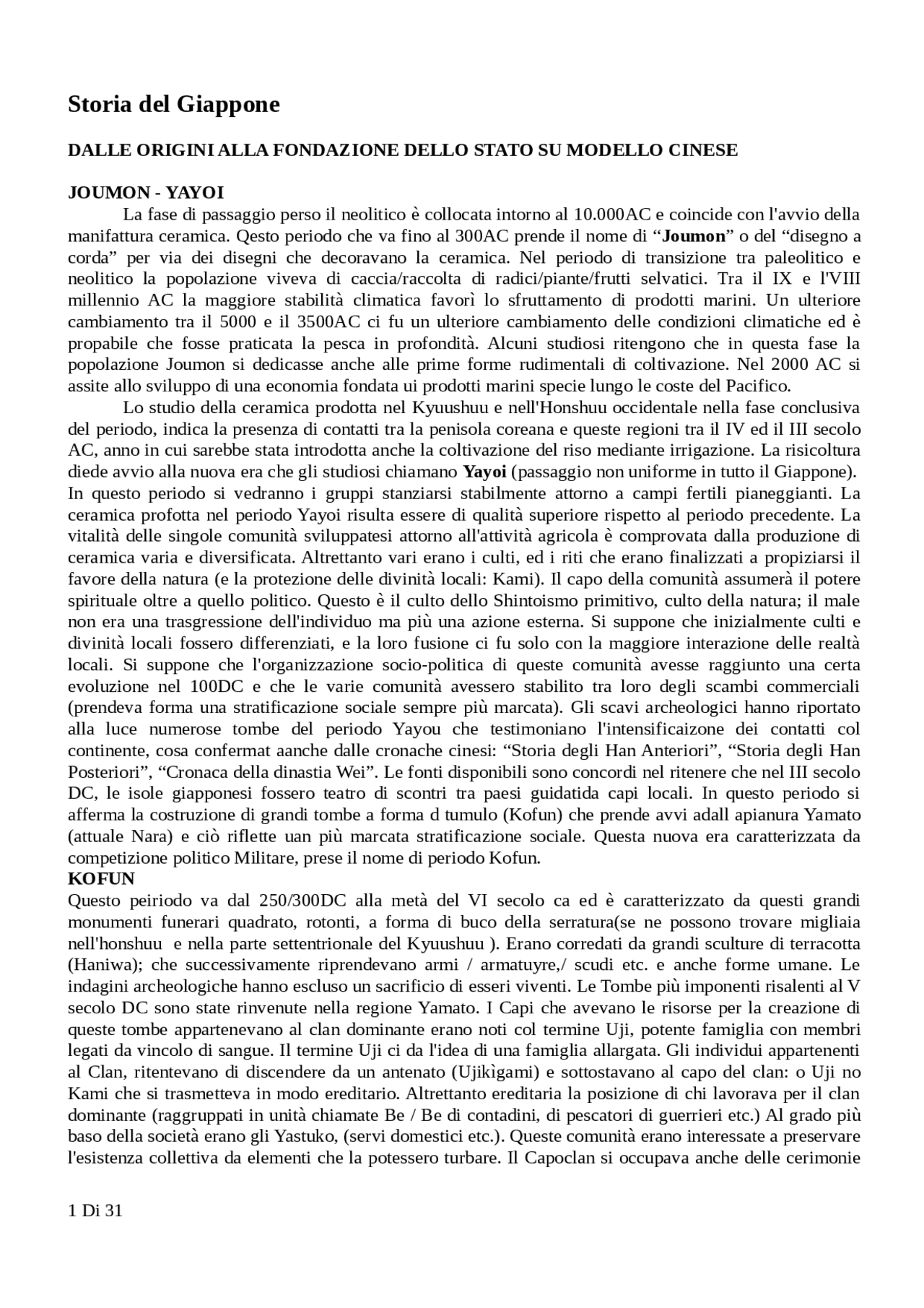 Storia Giappone E Cina Docsity