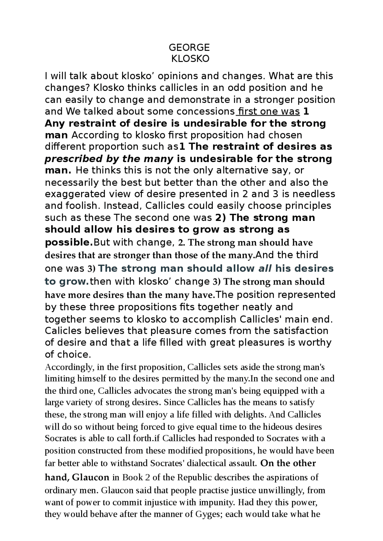 Callicles and socrates - Docsity