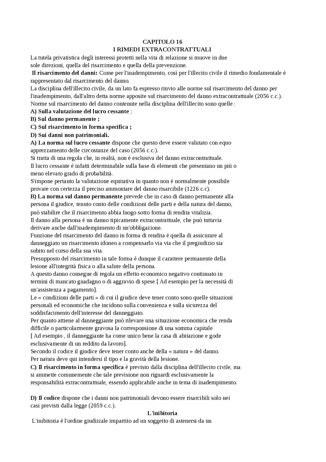 Diritto Civile Bianca La Responsabilità Docsity
