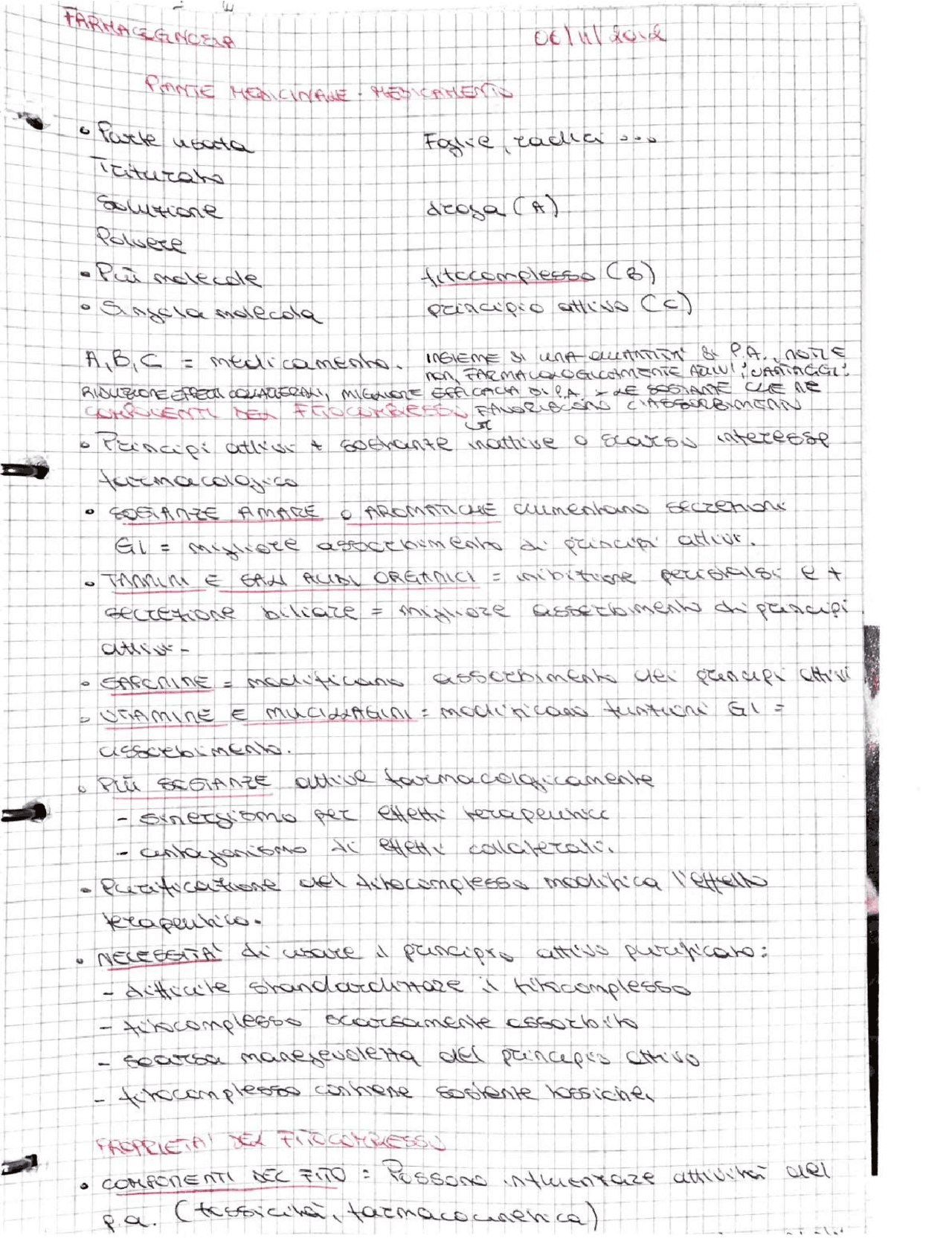 Appunti Di Farmacognosia E Botamica Docsity