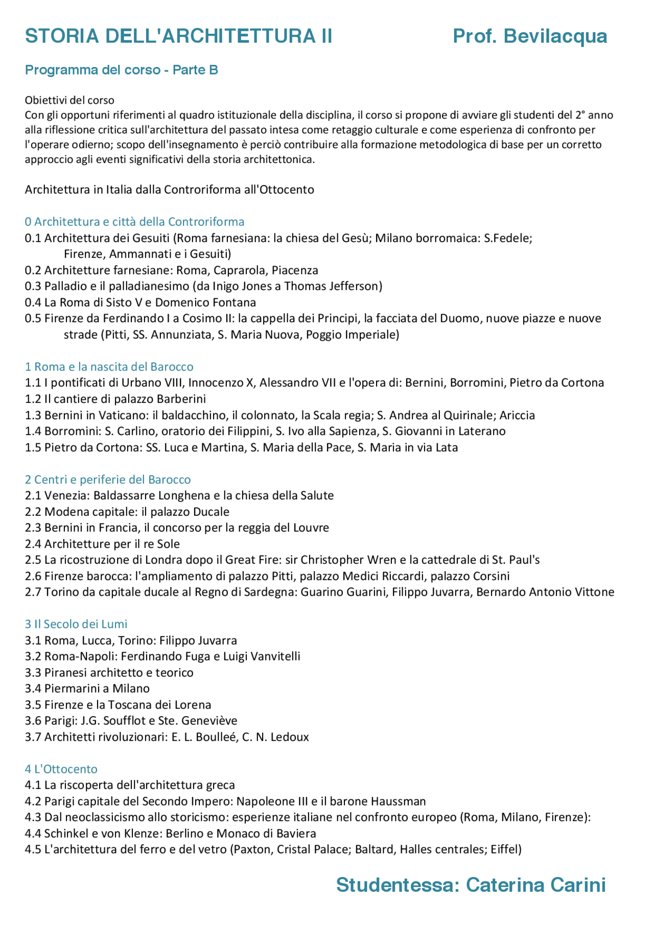 Riassunti Storia Dellarchitettura Ii Docsity