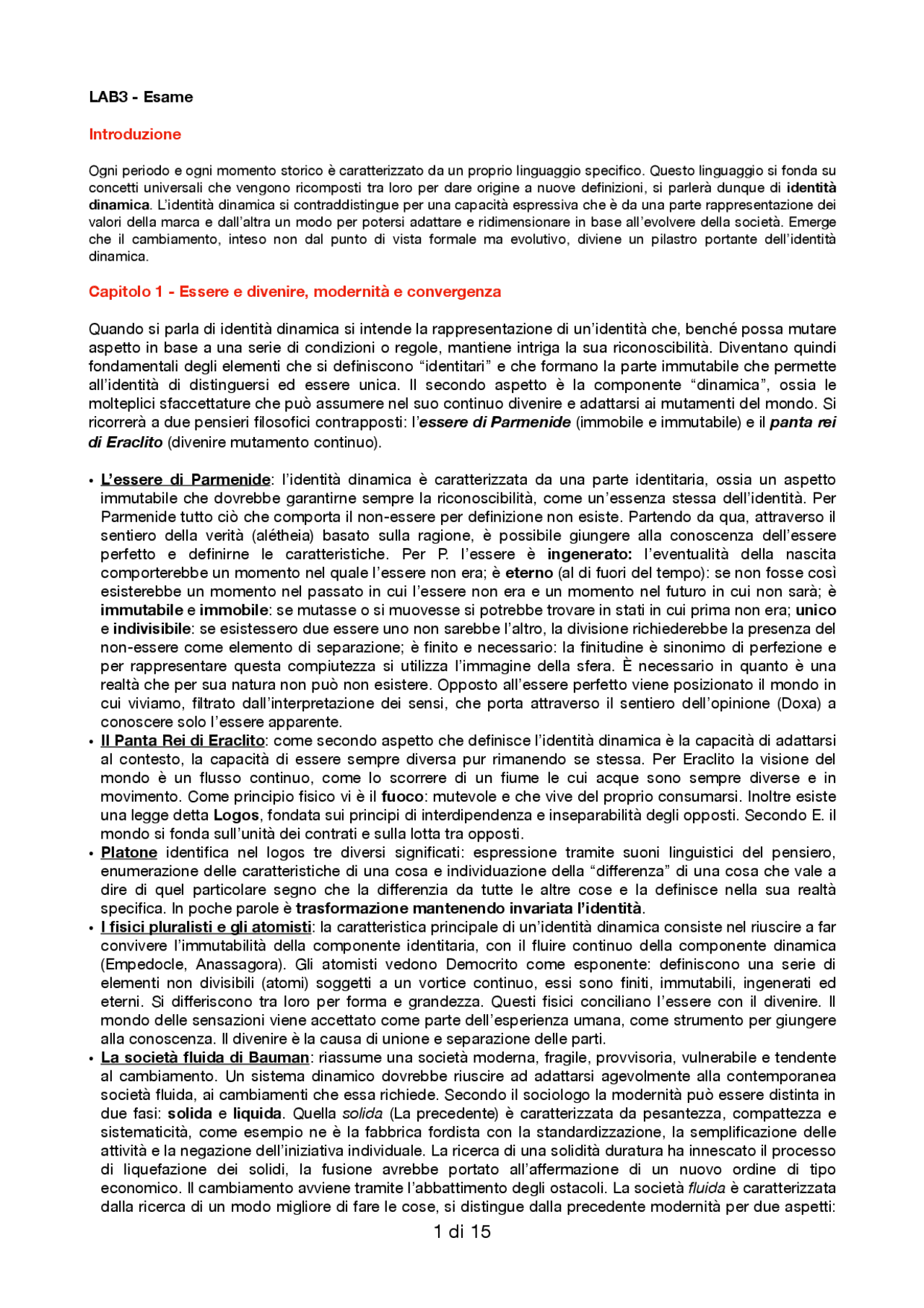 Identità Dinamica Libro Per Esame Docsity