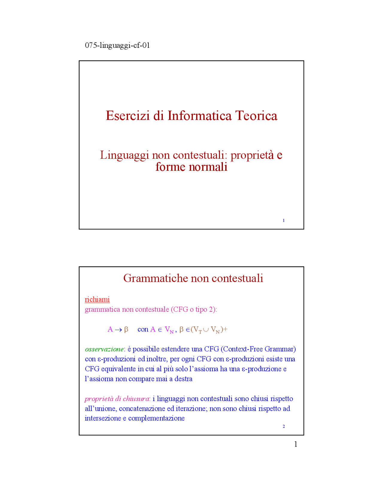 Esercizi Di Informatica Teorica Docsity