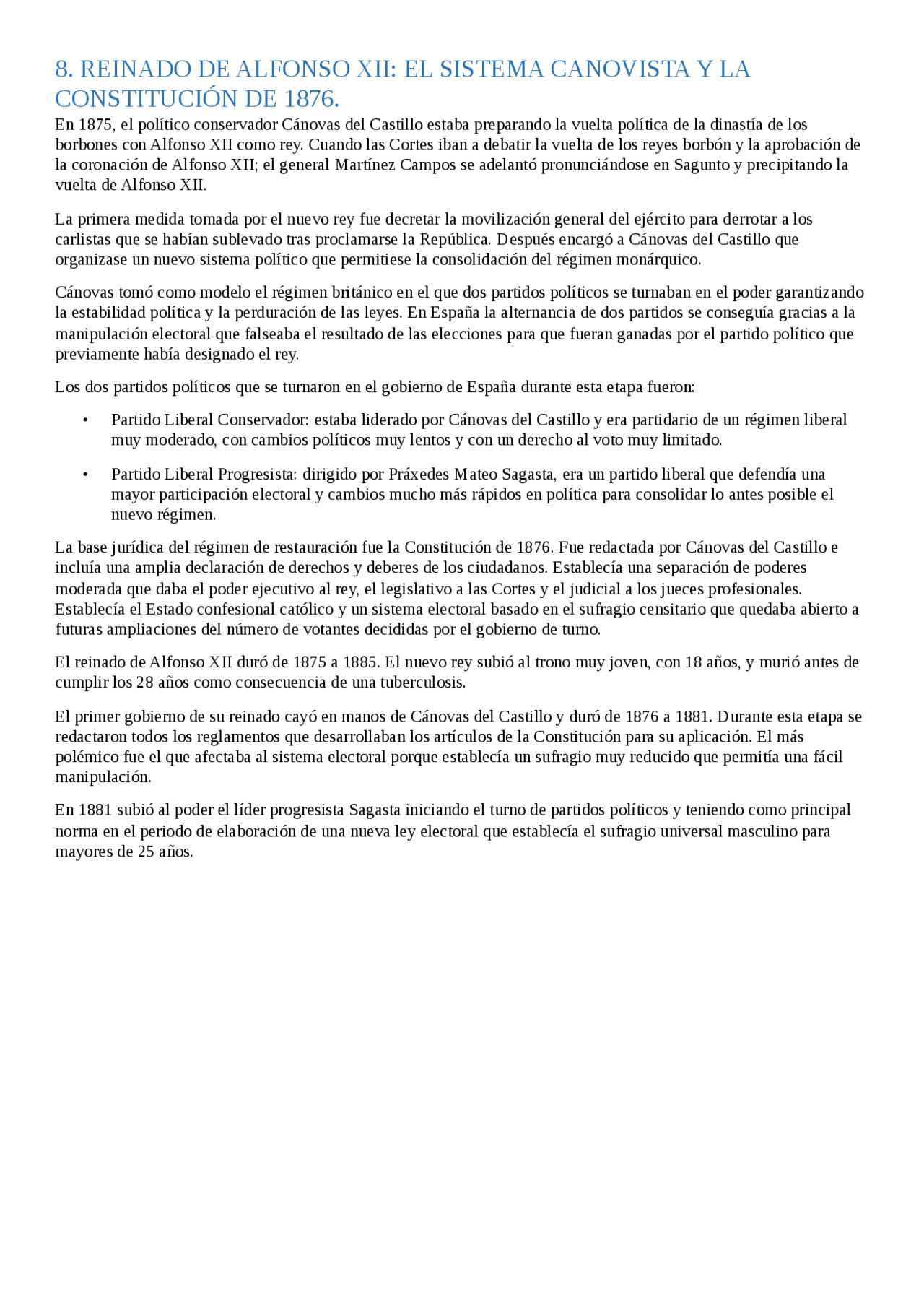 Apuntes Selectividad Historia Siglo Xix Docsity