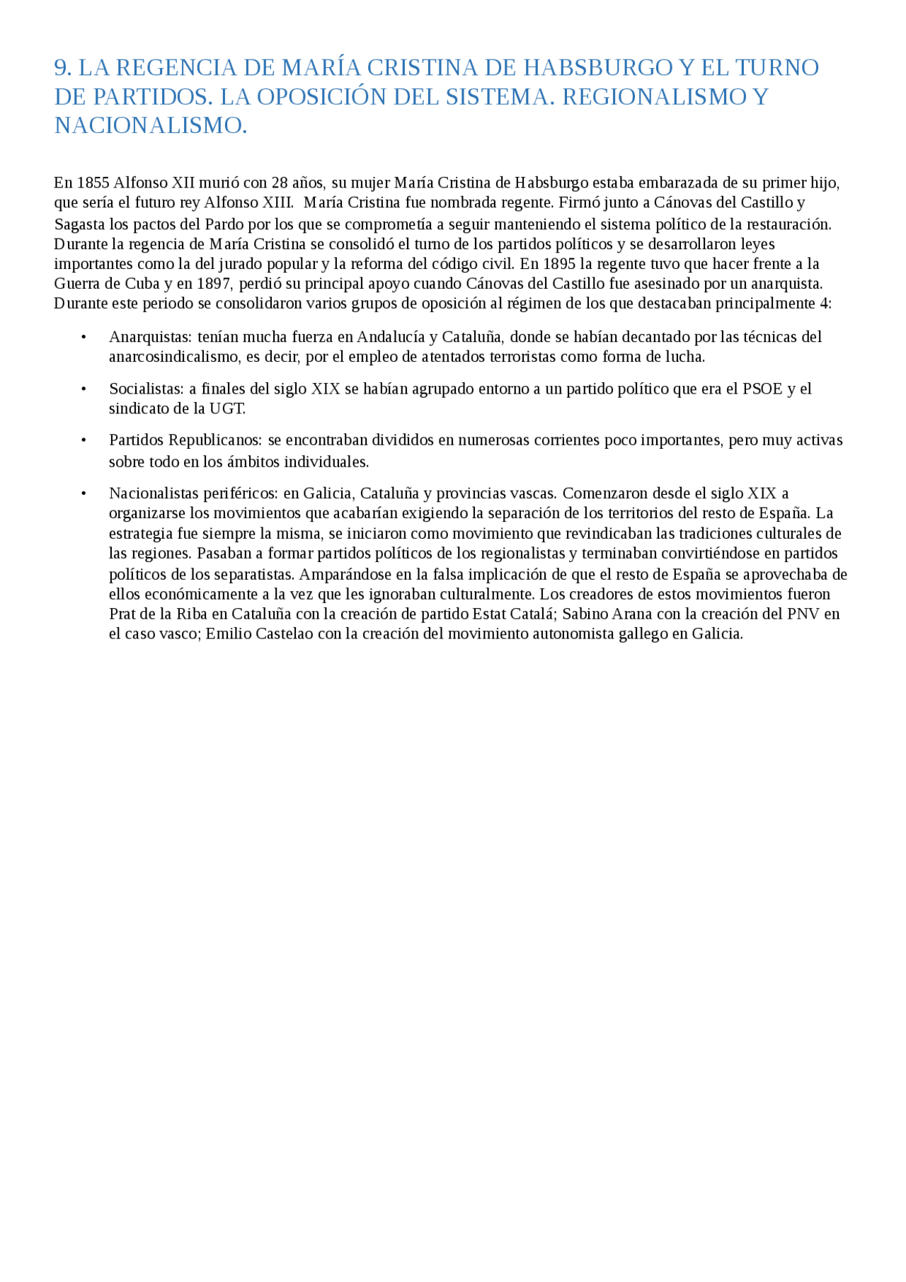 Apuntes Selectividad Historia Siglo Xix Docsity