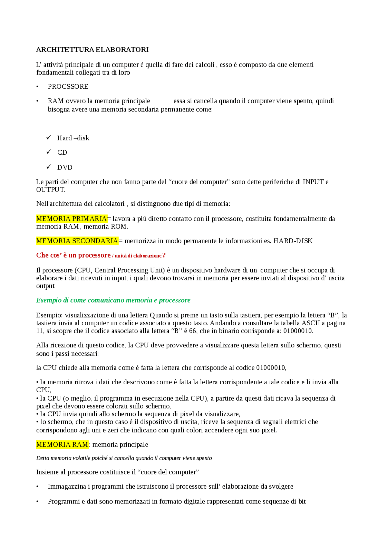 Informatica Di Base Appunti Slide Docsity