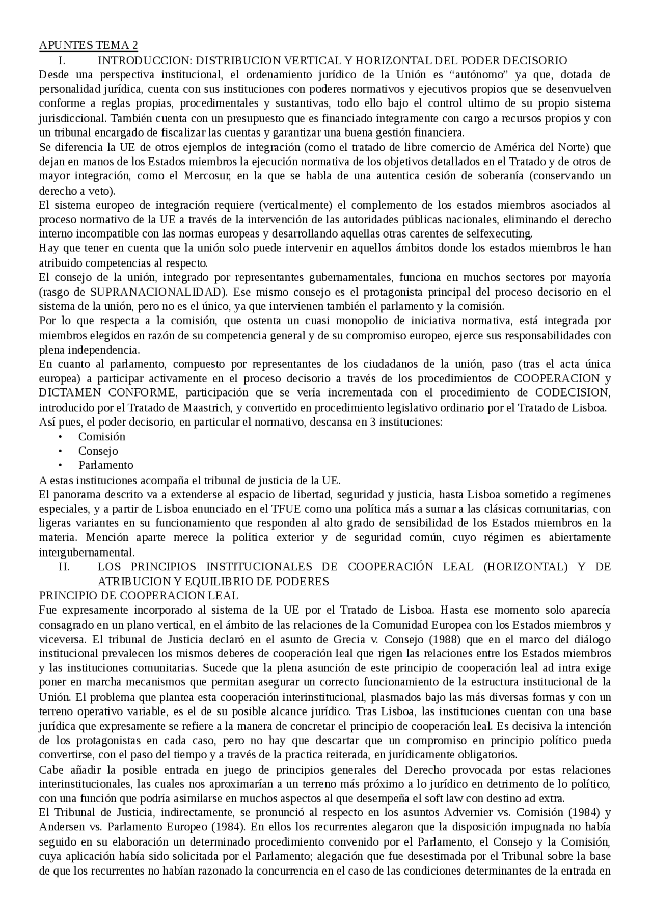 Tema 2 derecho comunitario - Docsity