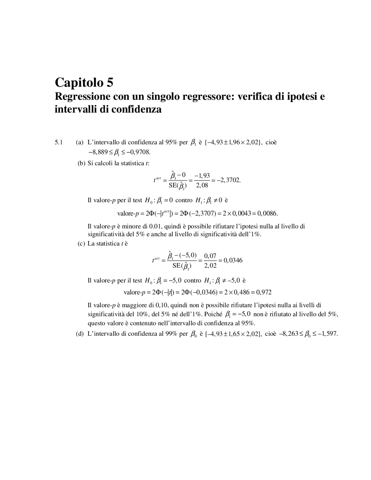 05 esercizi e soluzioni.pdf - Docsity