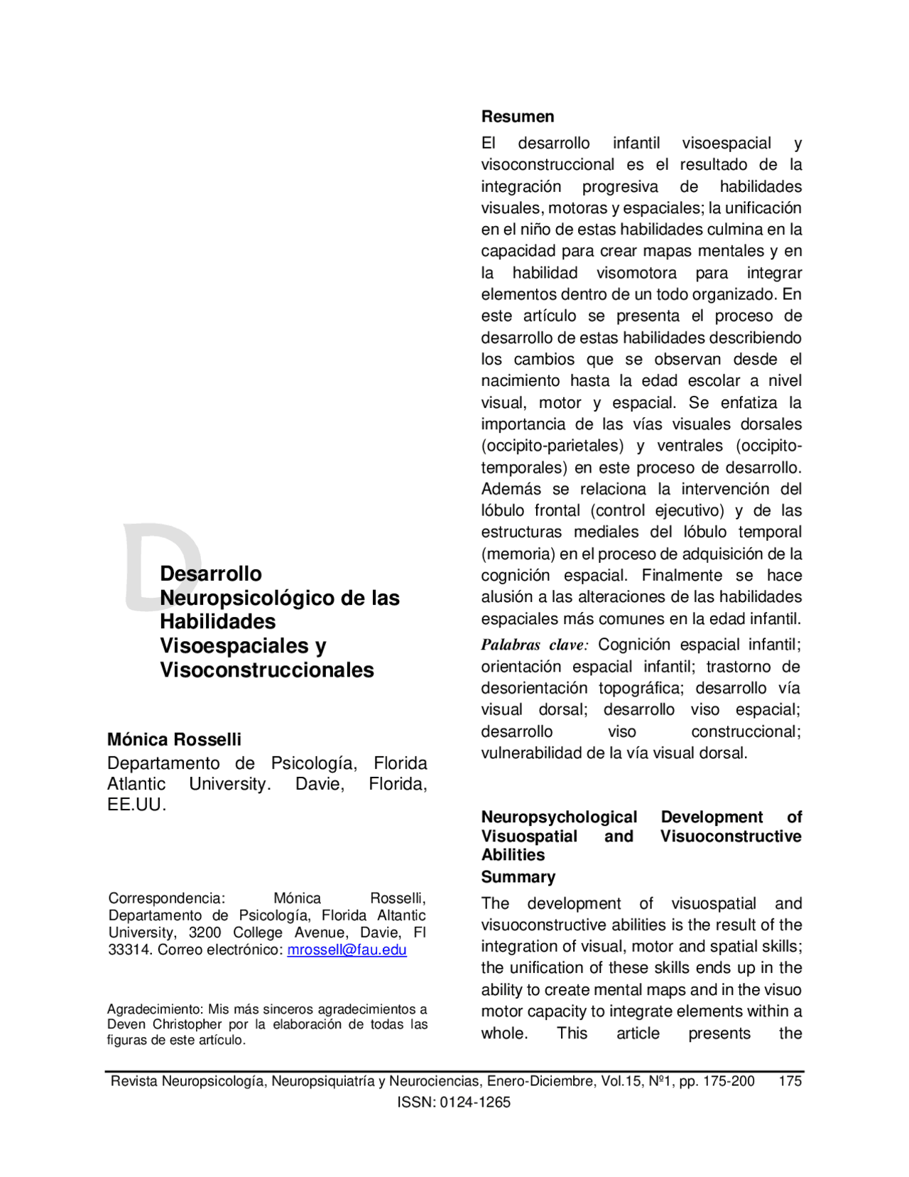 Habilidades visoespaciales - Docsity