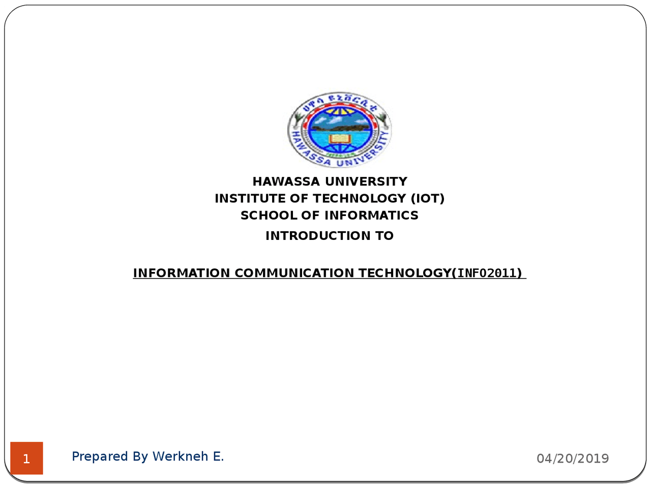 Ictinformation Communication Technology Slides Computer Networks