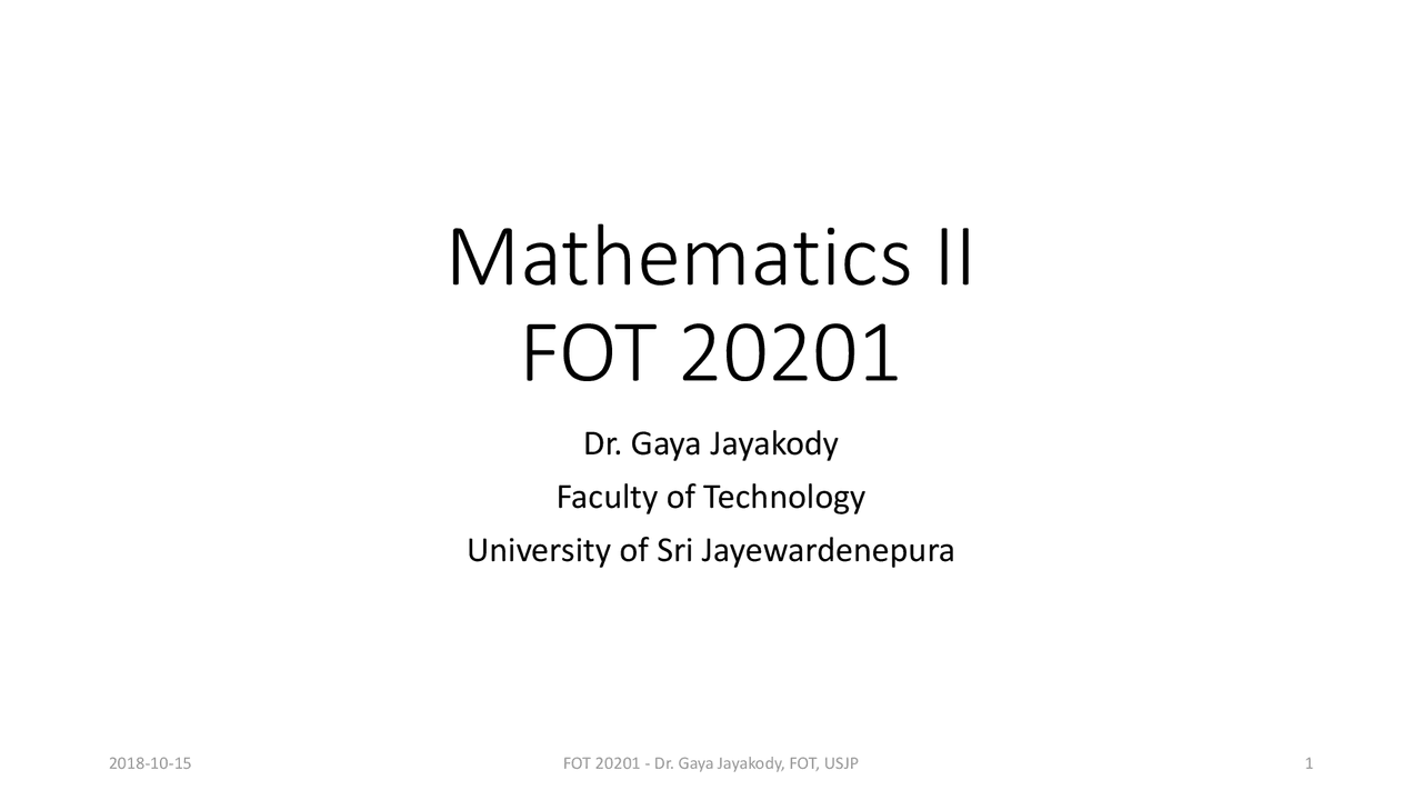 Mathematics 02 01 Notes Docsity
