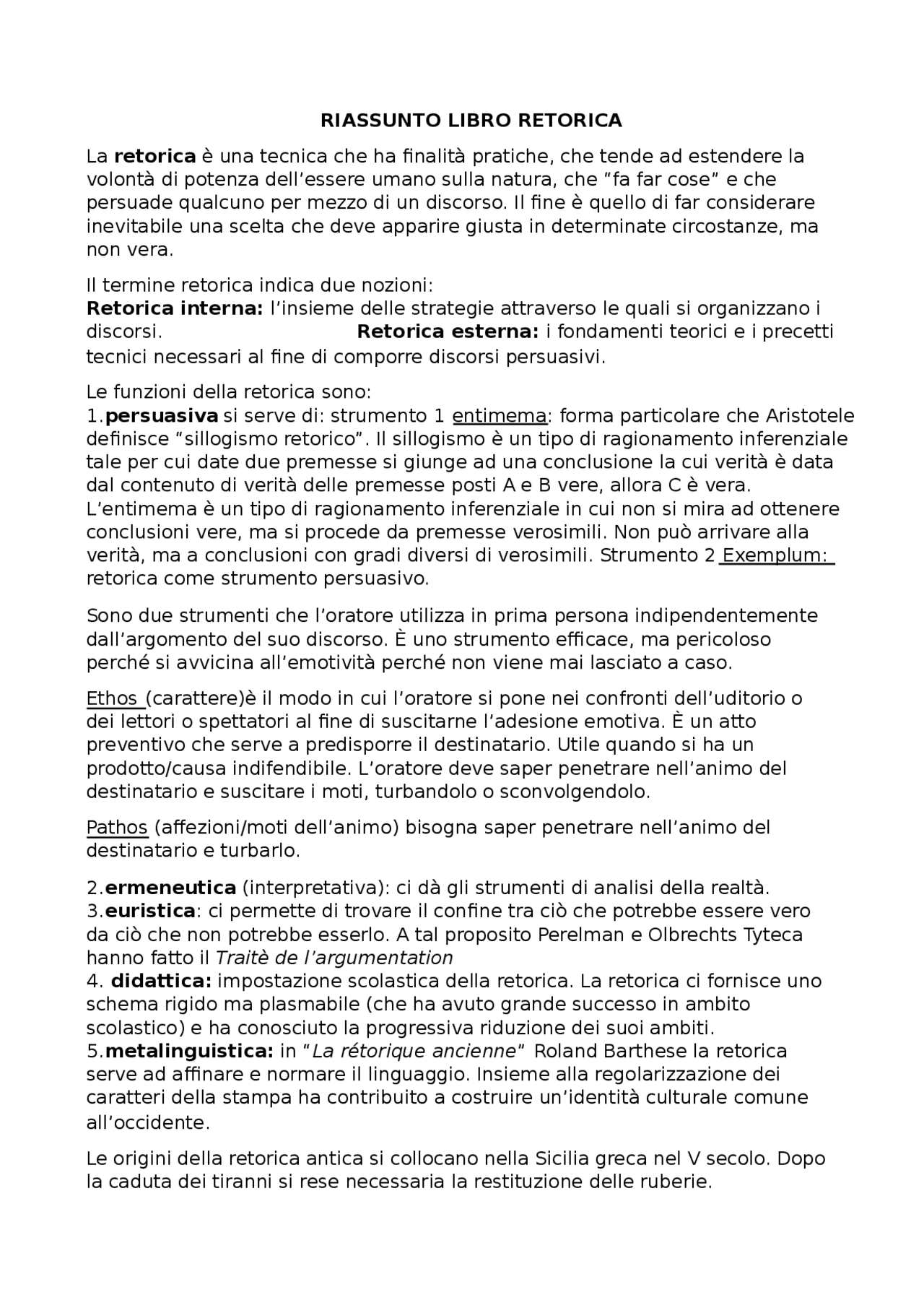 Cultura Classica E Comunicazione Docsity
