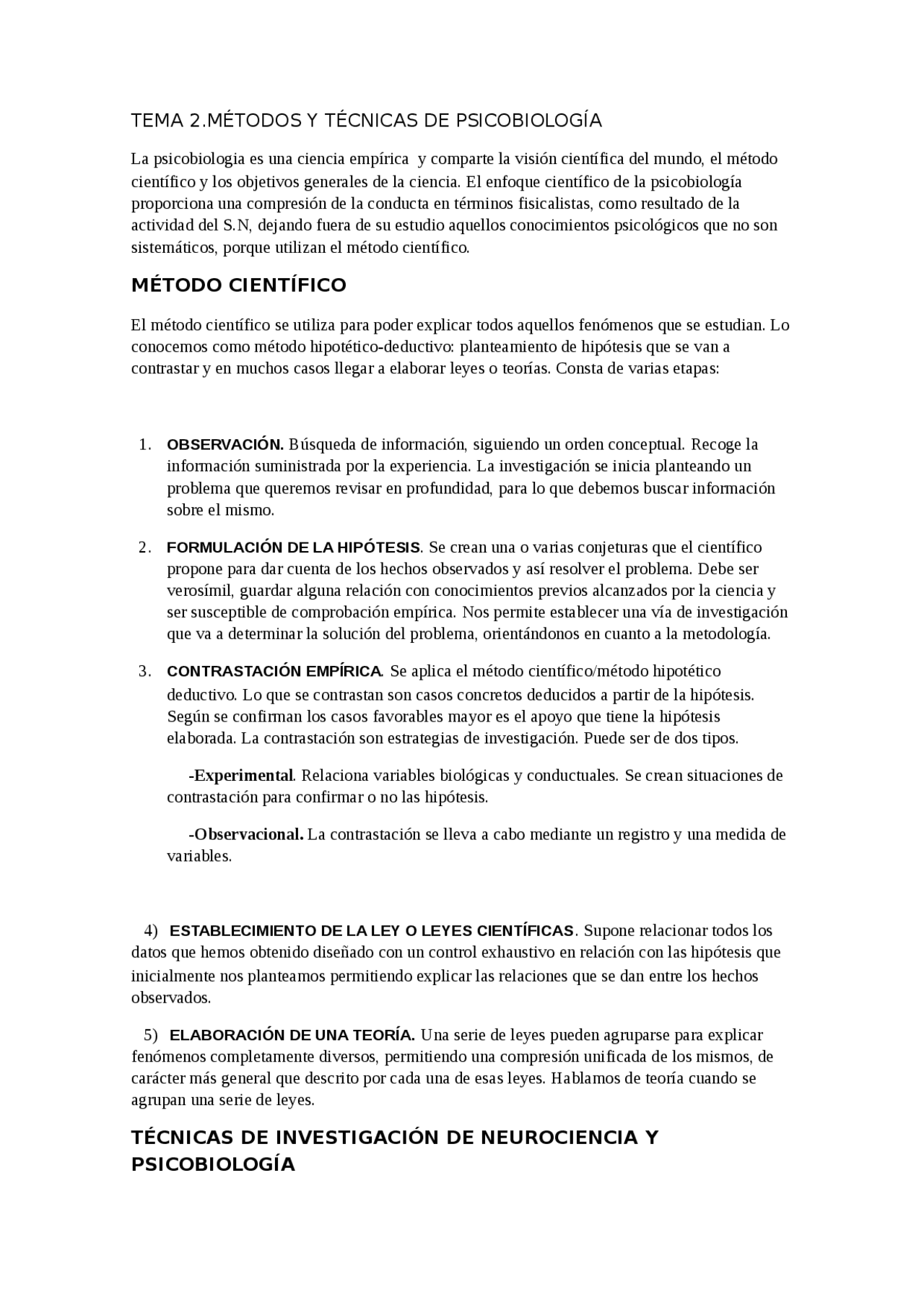 Tema 2 PsicobiologÍa I Docsity