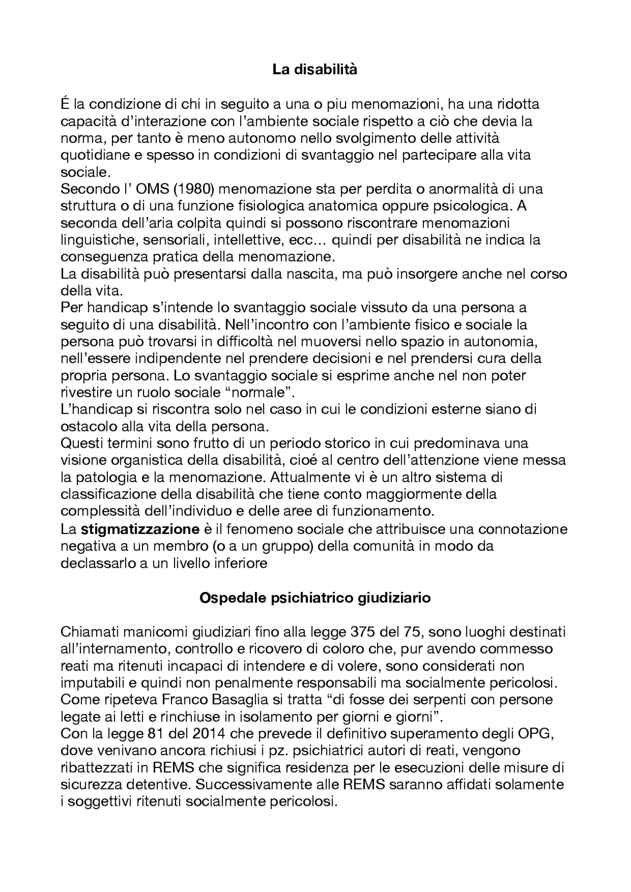 Infermieristica In Disabilità Docsity
