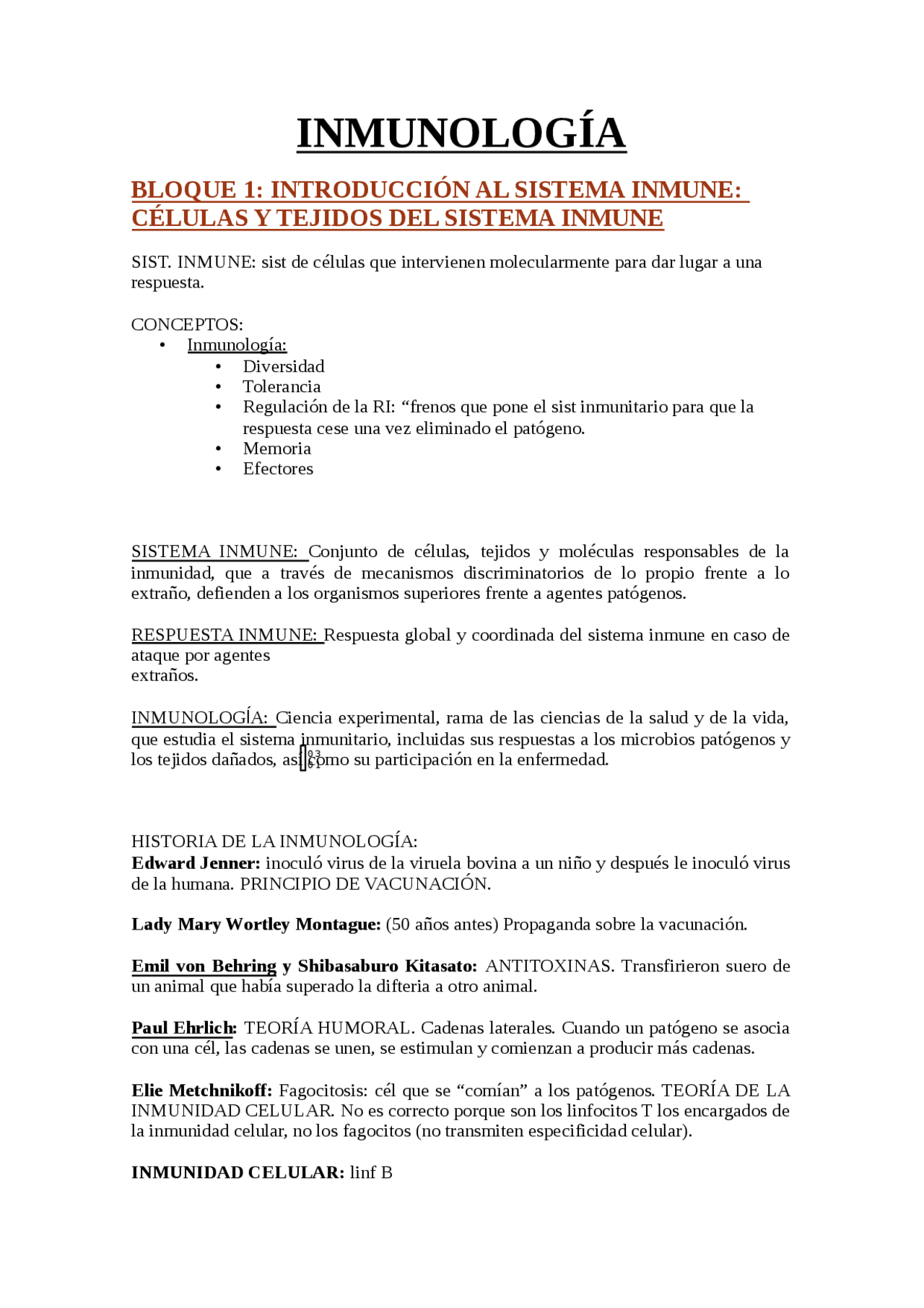 Apuntes De Inmunología Parte Sánchez Madrid Docsity