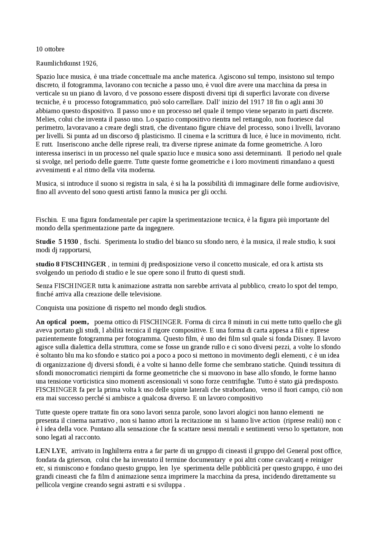 Appunti Lezione Prof Latini Docsity