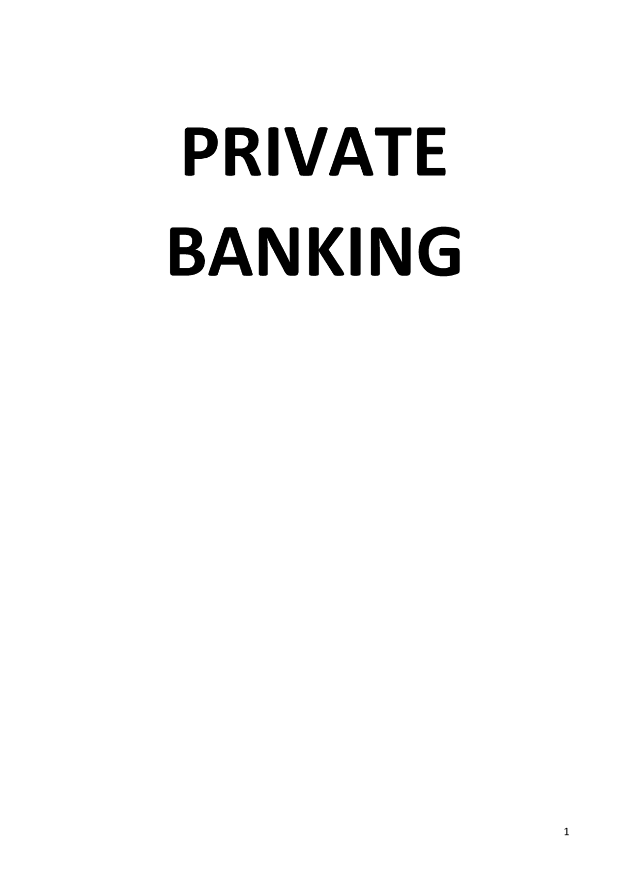 Manuale Del Private Banker Prof Patrizia Pia Docsity