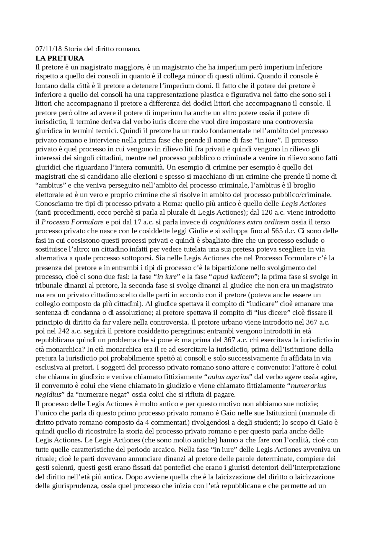 Storia Del Diritto Romano Docsity