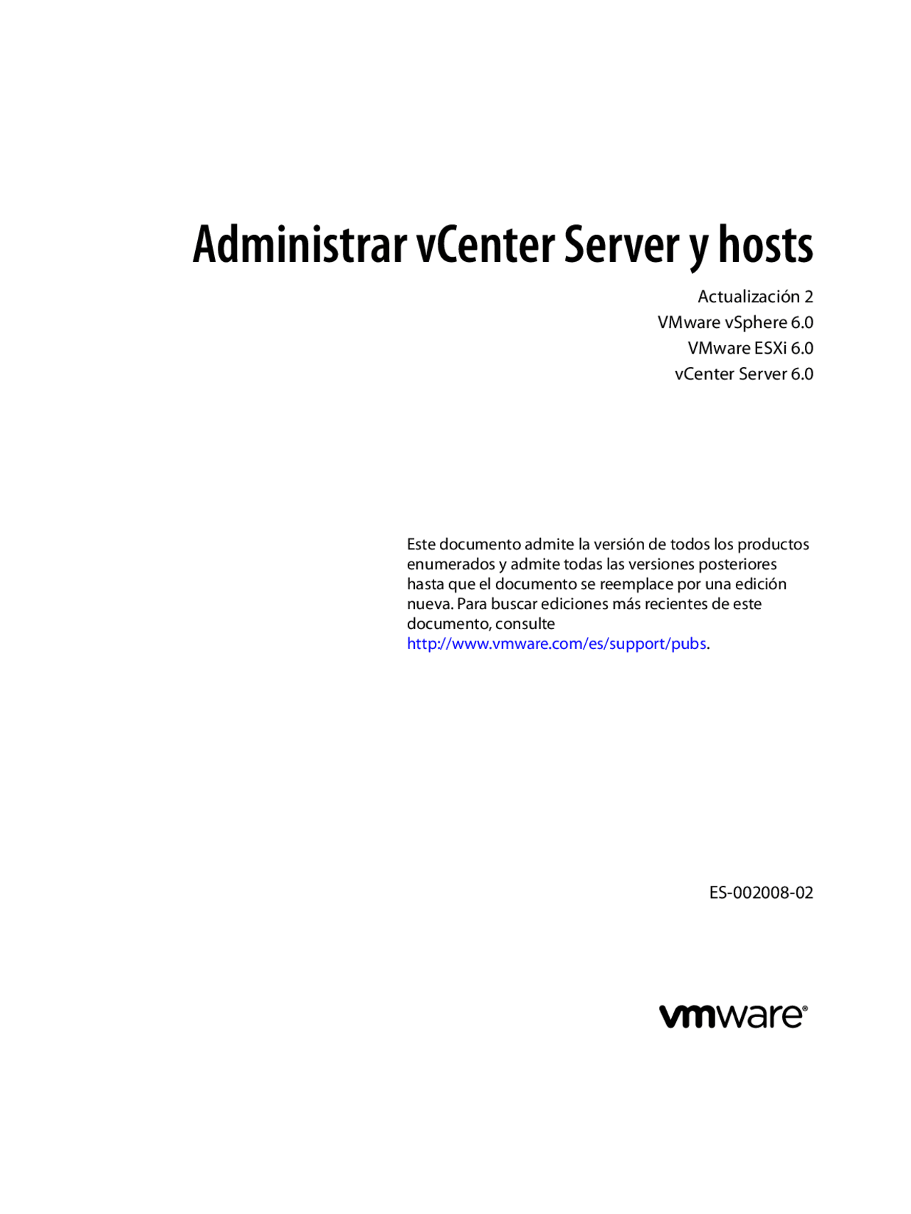 Administrar vCenter vsphere esxir 602 - Docsity