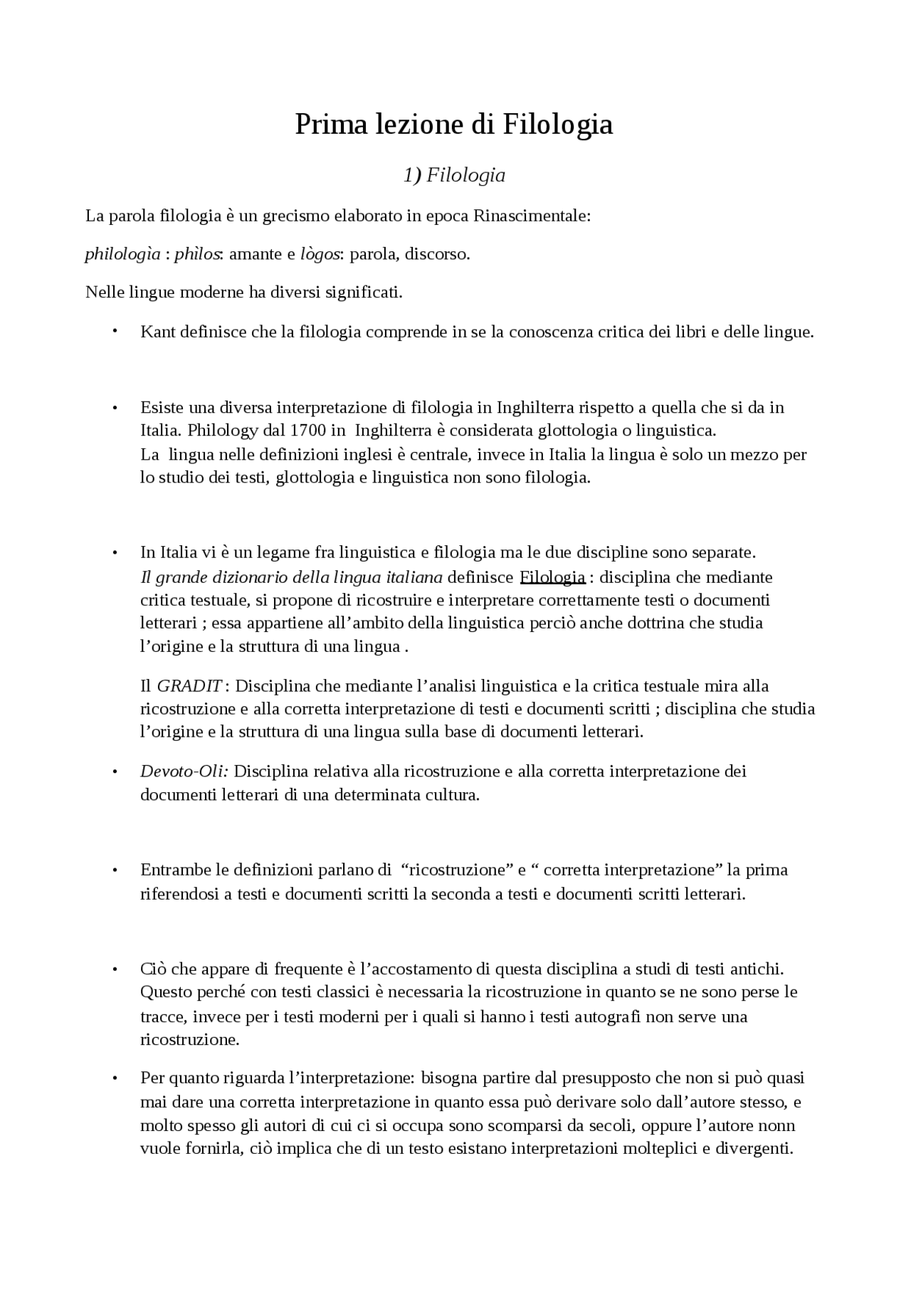 Prima Lezione Di Filologia Alberto Varvaro Docsity