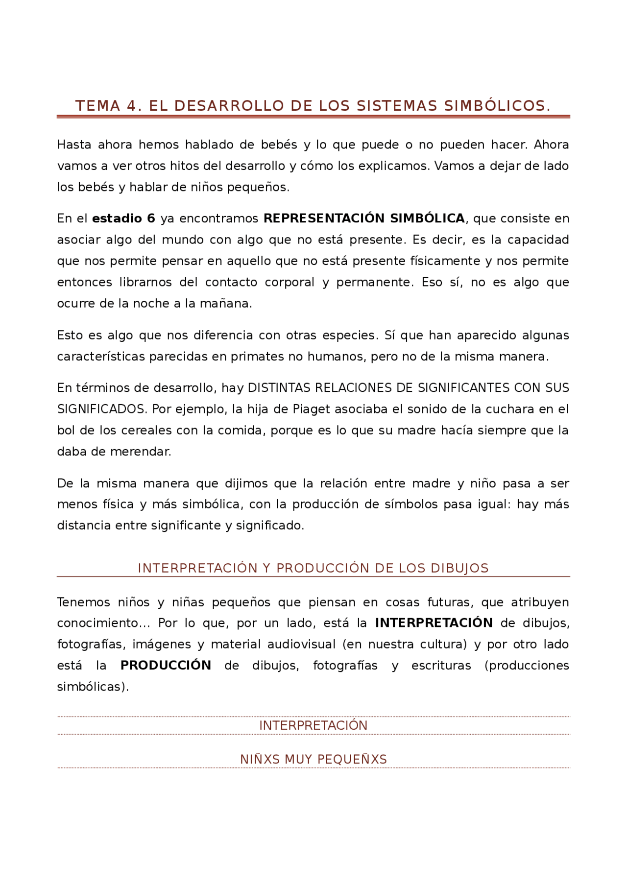 Tema 4 Completo De Desarrollo Cognitivo Y Lingüístico Con Marta Casla