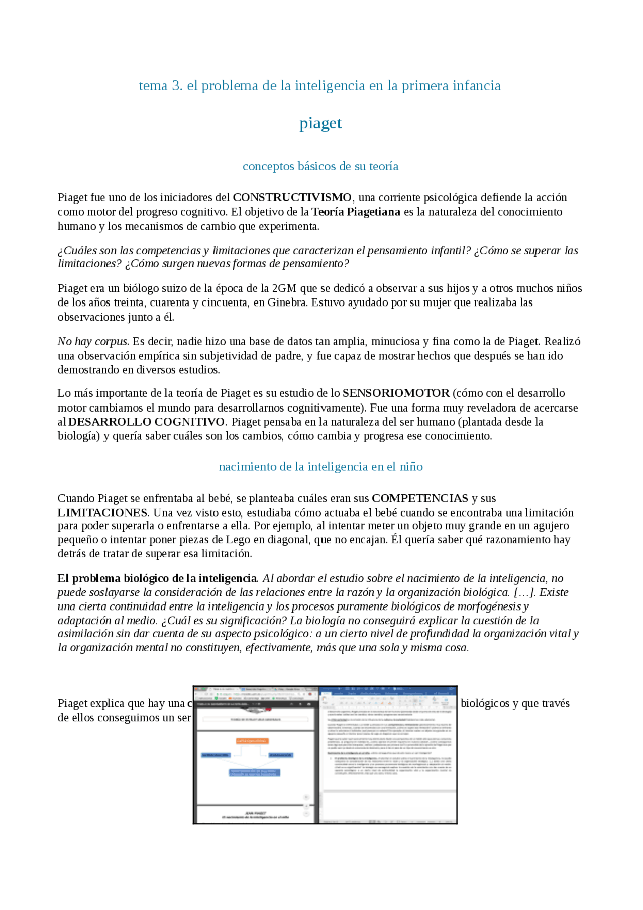 Tema 3 Completo De Desarrollo Cognitivo Y Lingüístico Con Marta Casla