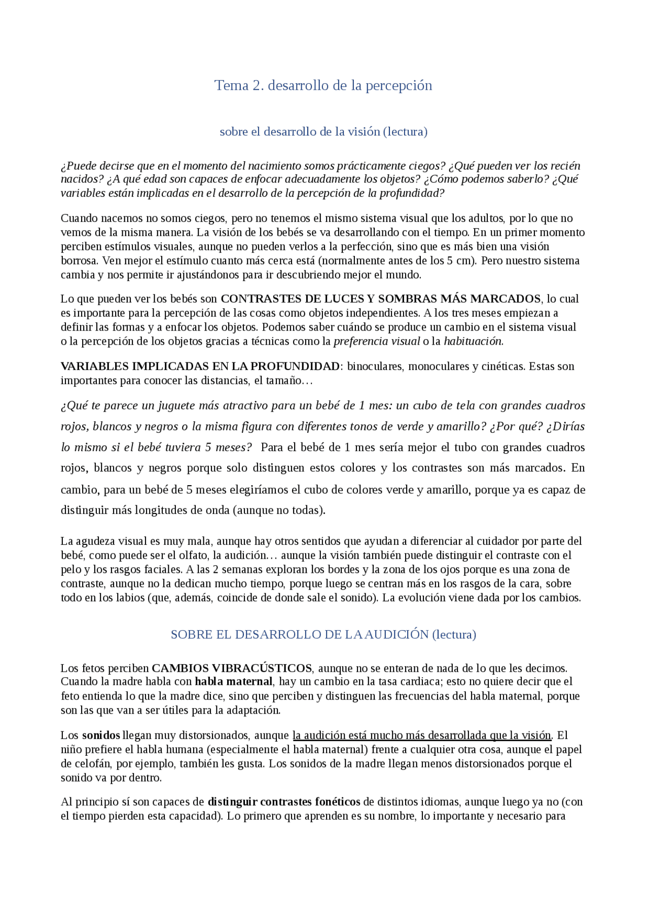 Tema 2 Completo De Desarrollo Cognitivo Y Lingüístico Con Marta Casla