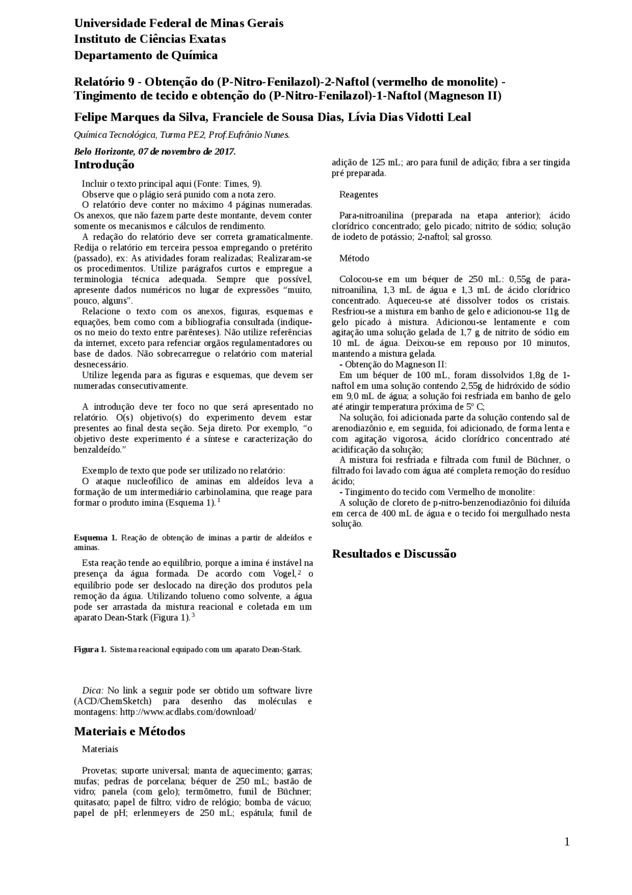 Obtencao-Do-P-Nitro-Fenilazol-1-Naftol-Magneson-II-Tingimento-de-Tecido ...