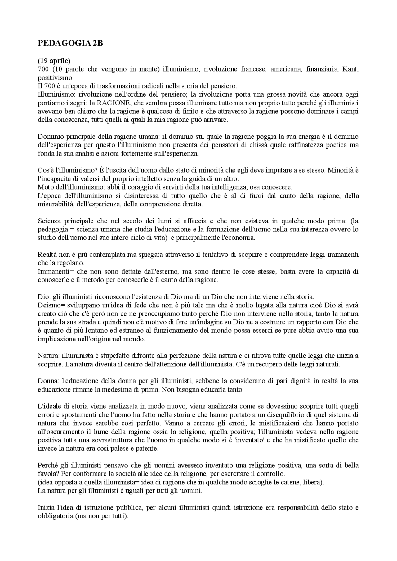 Pedagogia Generale Modulo B Docsity