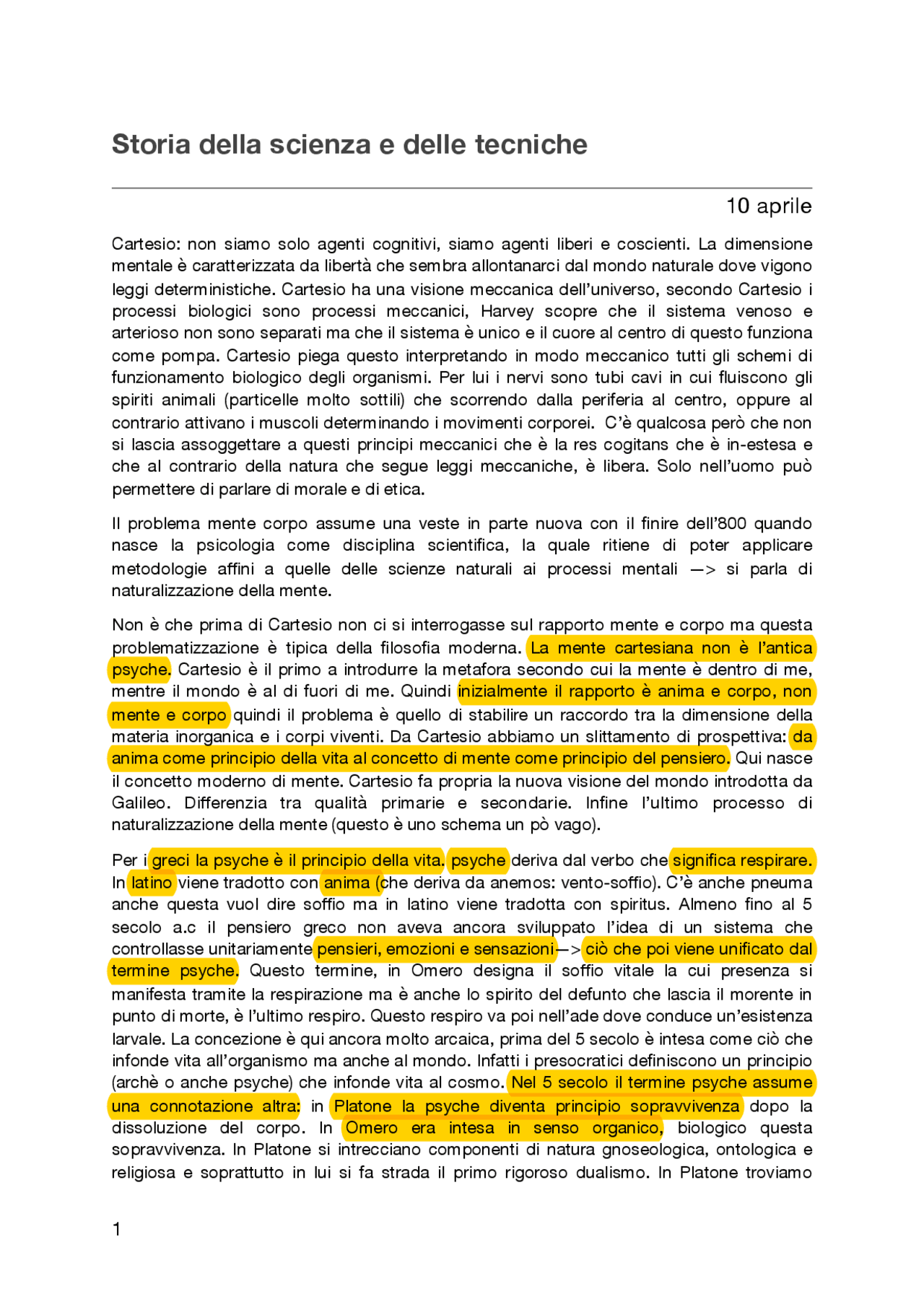 Appunti Storia Delle Scienze E Delle Tecniche Docsity
