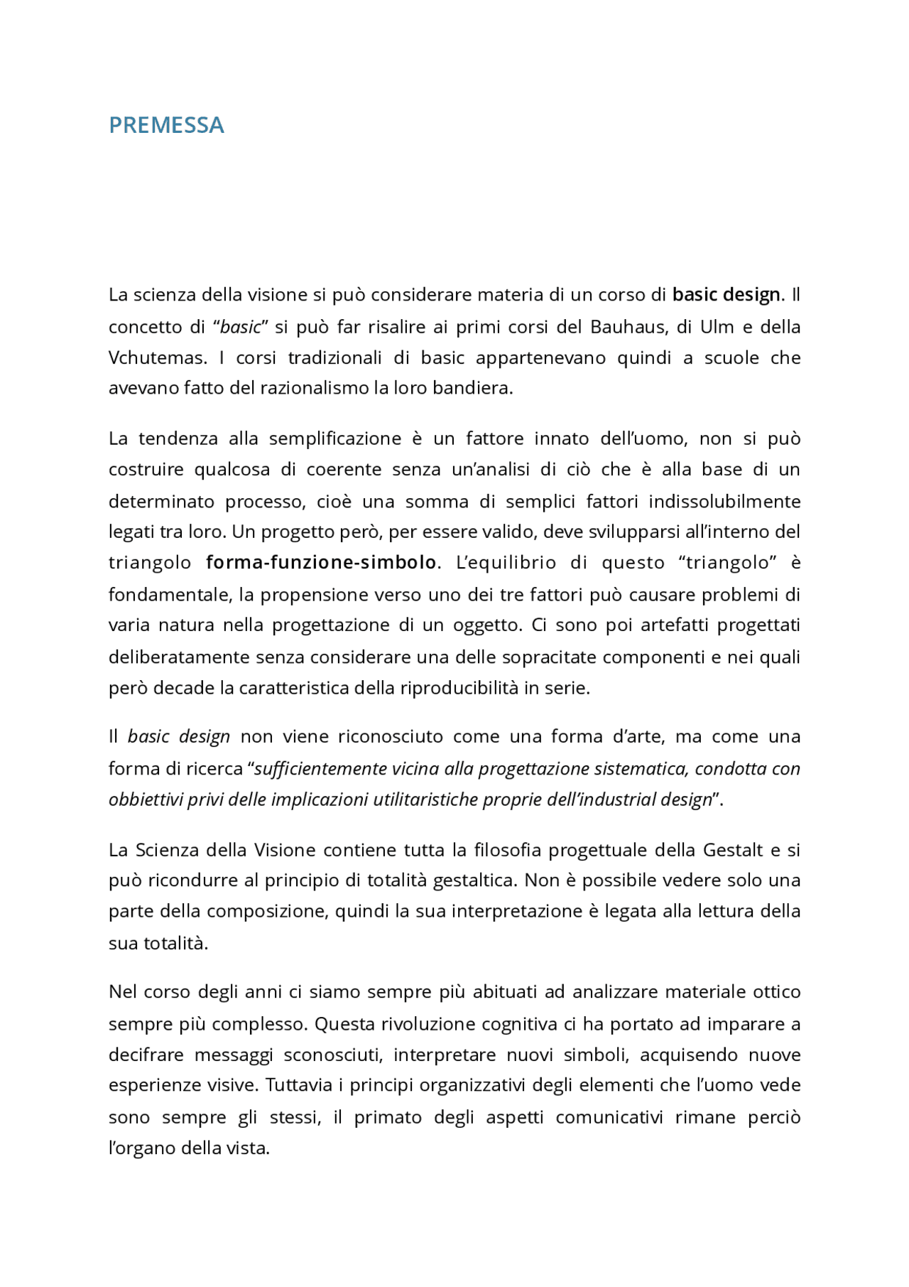 Scienza della visione - Spazio e Gestalt, Design e Comunicazione di ...