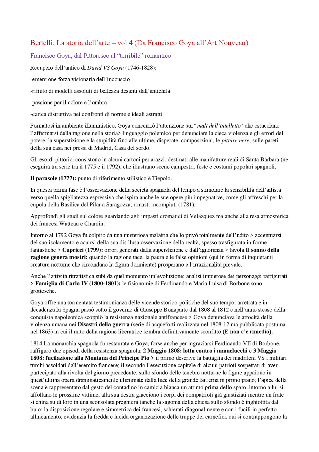 Riassunti Dettagliati Bertelli La Storia Dellarte Volume 4 3a Docsity