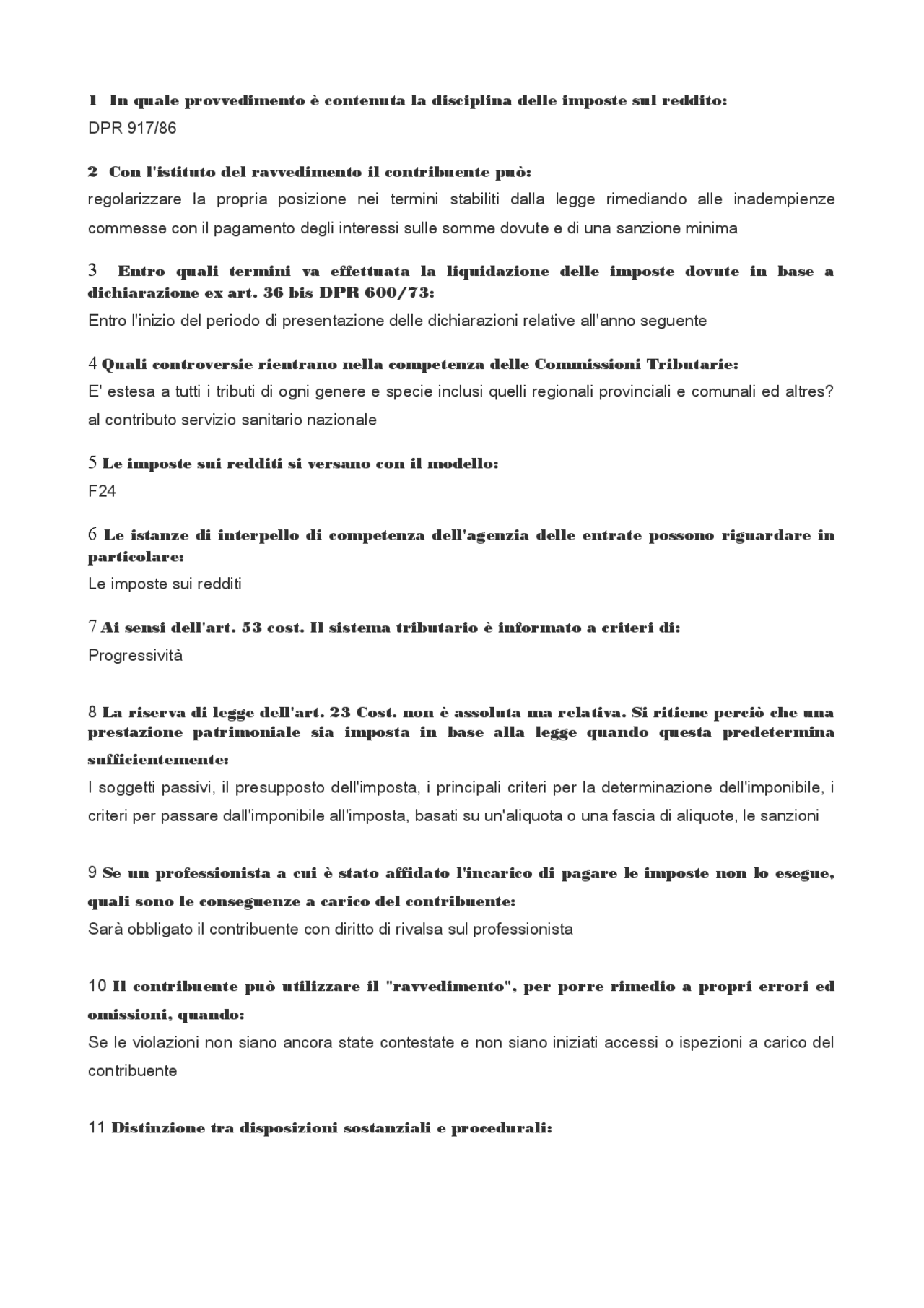Test Diritto Privato Docsity