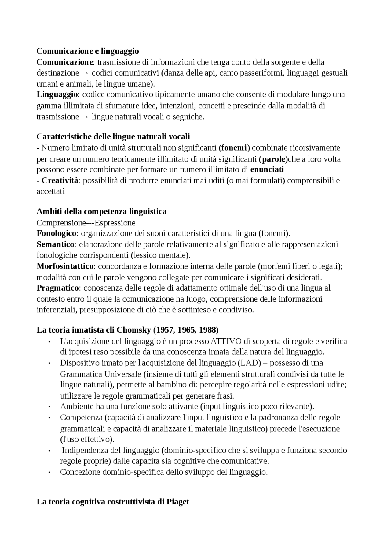 Comunicazione E Linguaggio Docsity