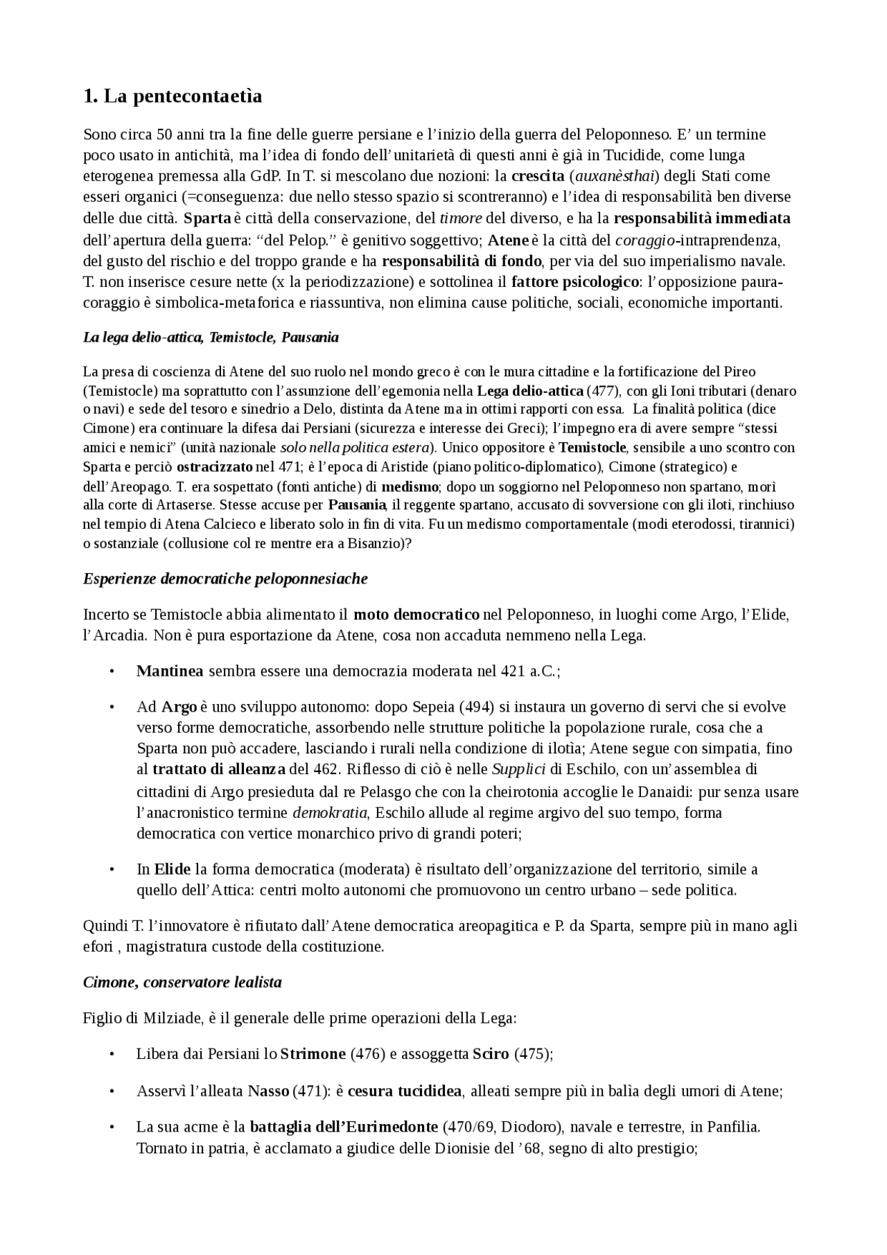 Storia Greca Riassunti Docsity