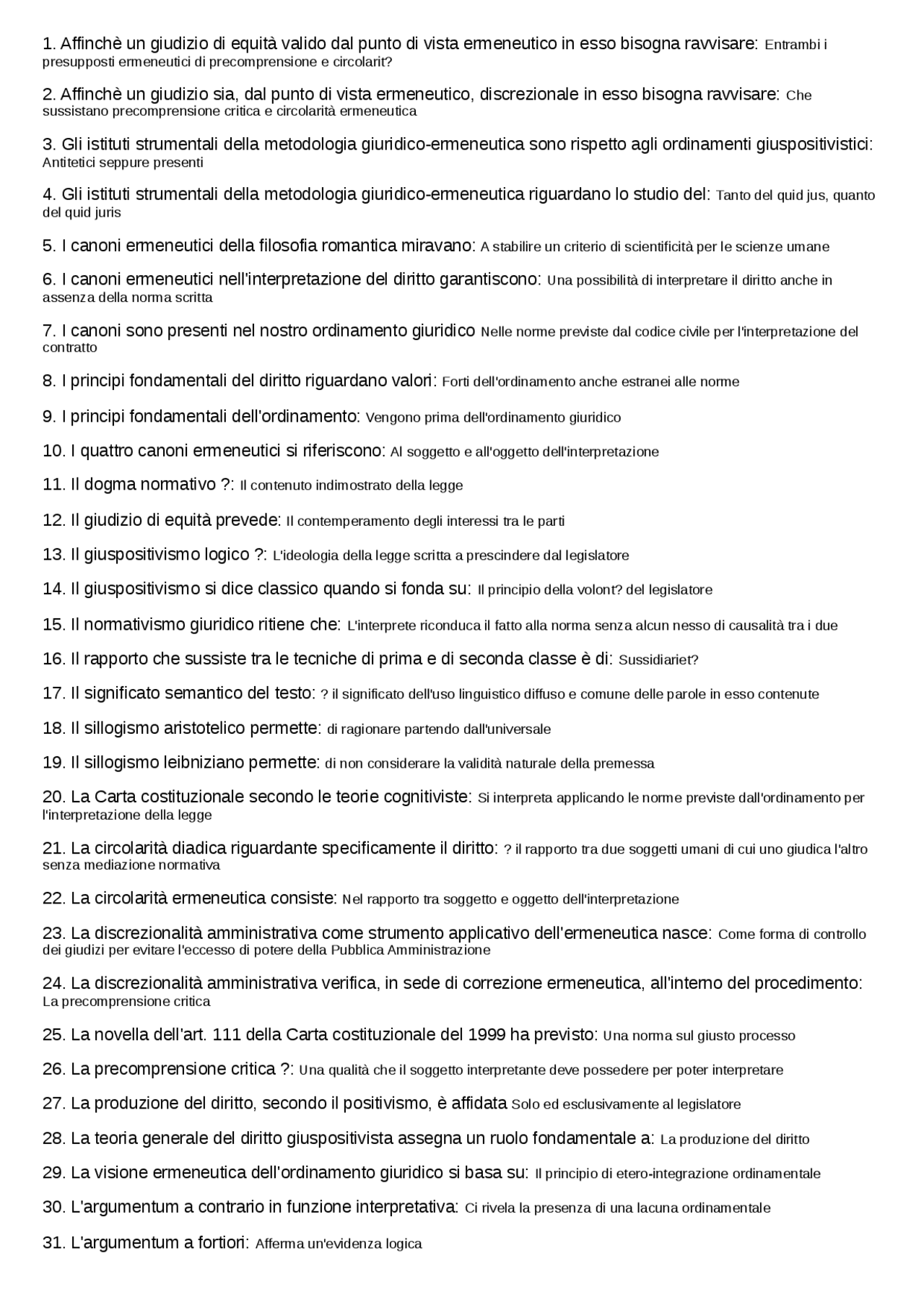 Teoria Generale Del Diritto E Dellinterpretazione Docsity