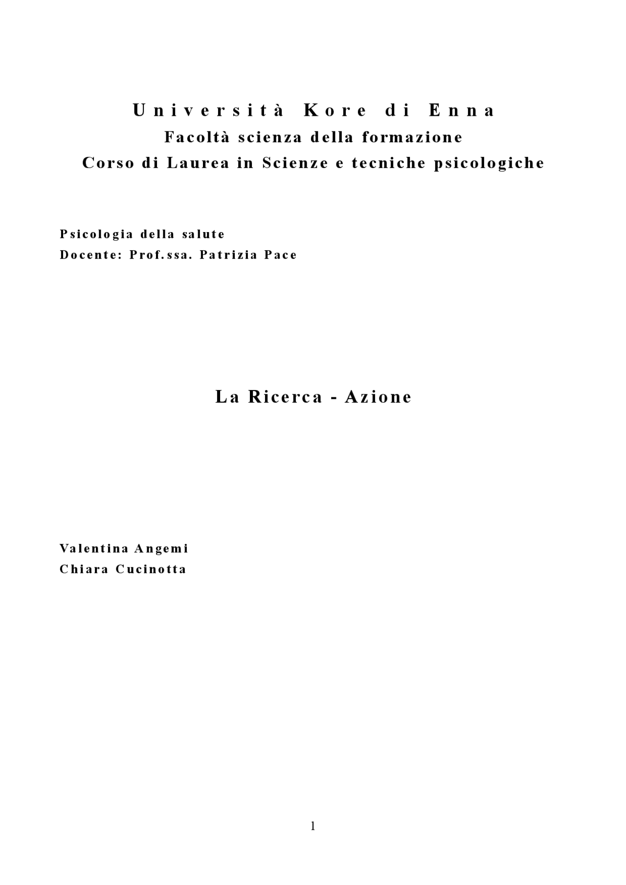La ricerca-azione (Metodologia della ricerca psicologica) - Docsity