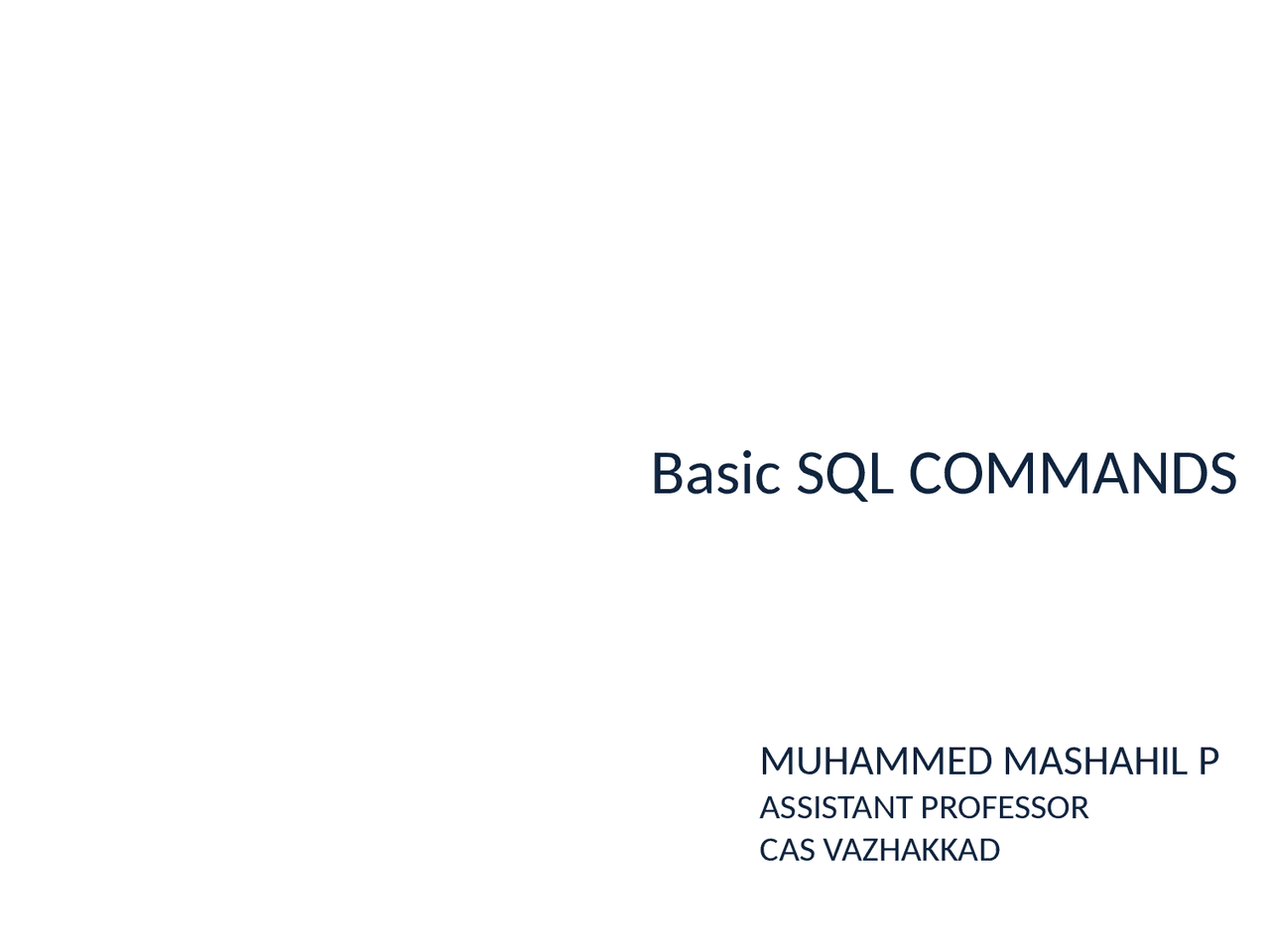 Basic Sql Commands Dcl Ddl Tcl And Dcl Docsity