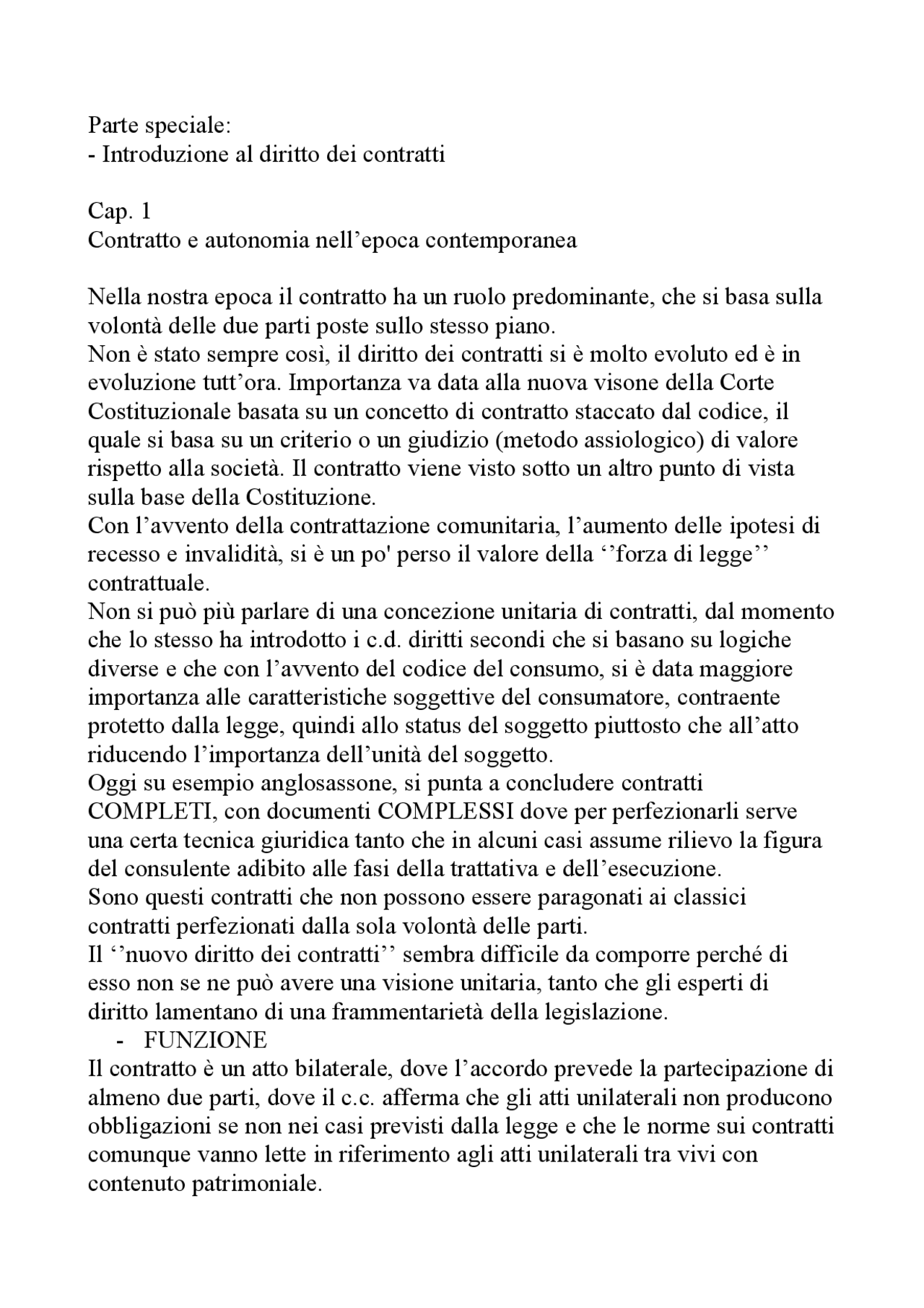 Diritto Civile Parte Speciale Docsity
