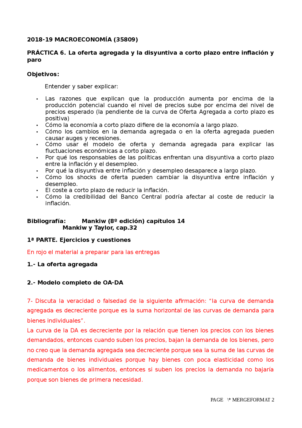 Práctica 6 Macroeconomía Docsity