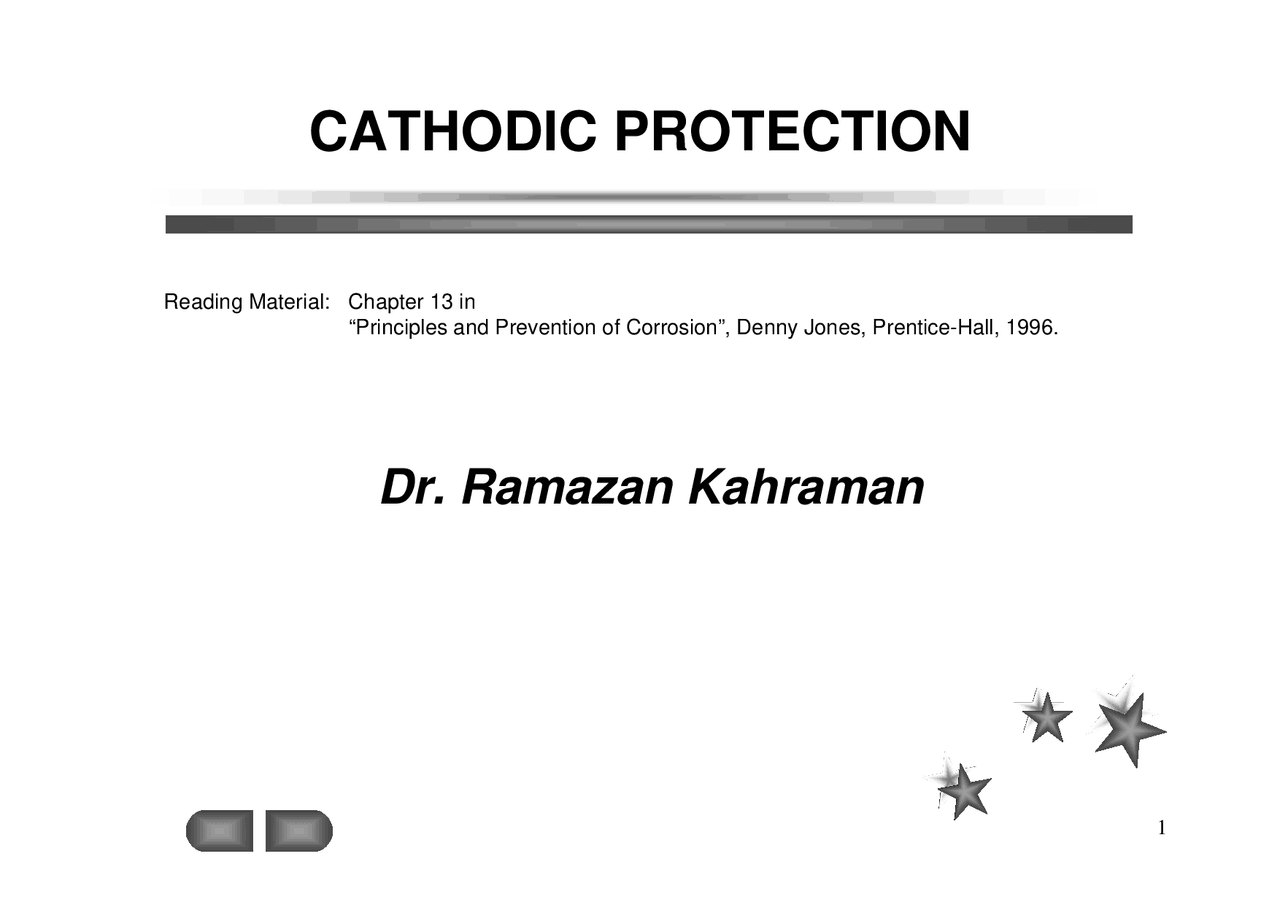 catodic protection pdf file | Slides Heat and Mass Transfer | Docsity